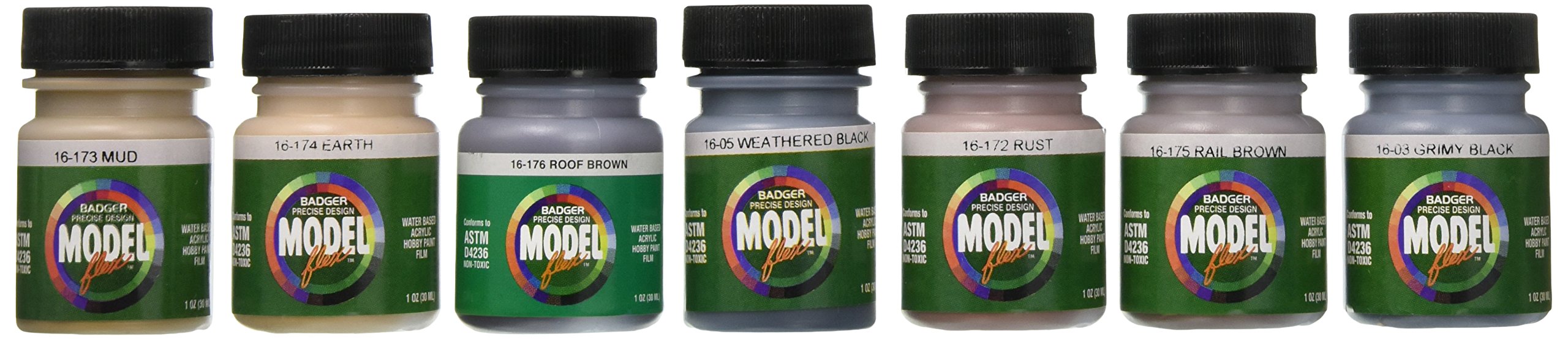 Amazon.com: BADGER Modelflex Railroad Airbrush Paint-Weathering Colors ...