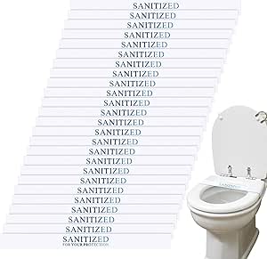 Affrolling 3000 Pcs Sanitized Toilet Seat Strip Paper 16-1/2" Wide x 1 ...