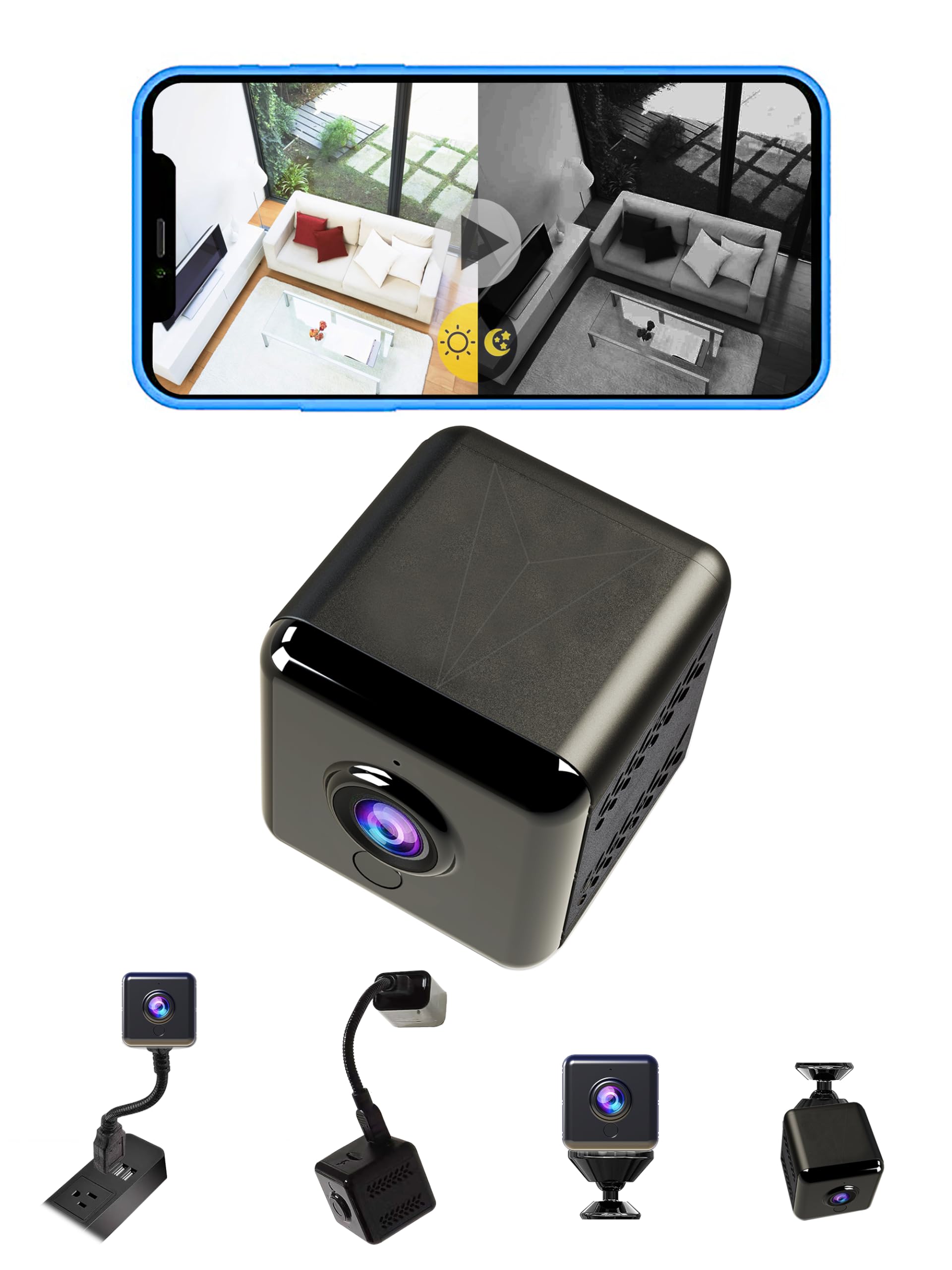 Amazon.com : Wireless network camera built-in battery,hidden camera ...