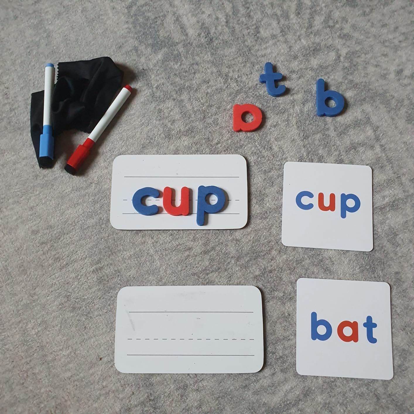 Coogam Short Vowels Spelling Flashcards with Magnetic ABC Letters ...
