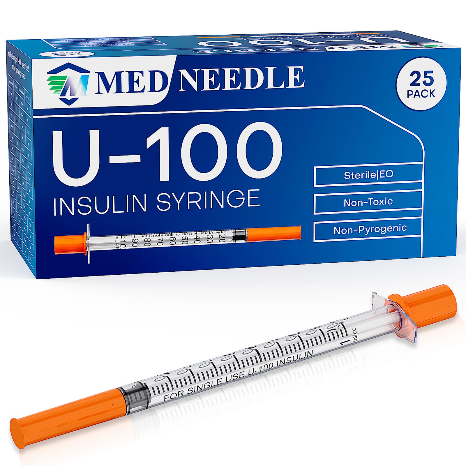 Amazon.com: Insulin Syringe U-100 | 1cc with 31G 5/16" (8mm) Needle ...