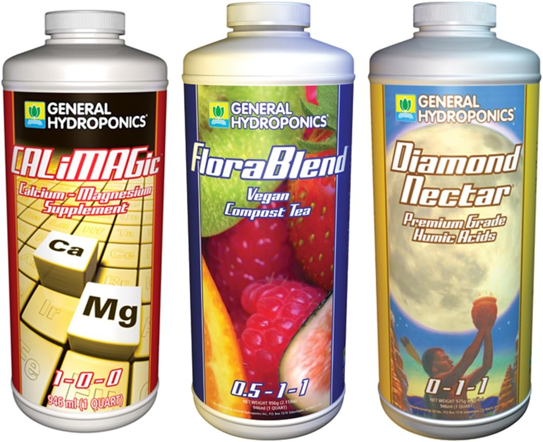 General Hydroponics GLCMBX0013 Calimagic, Florablend, and Diamond ...