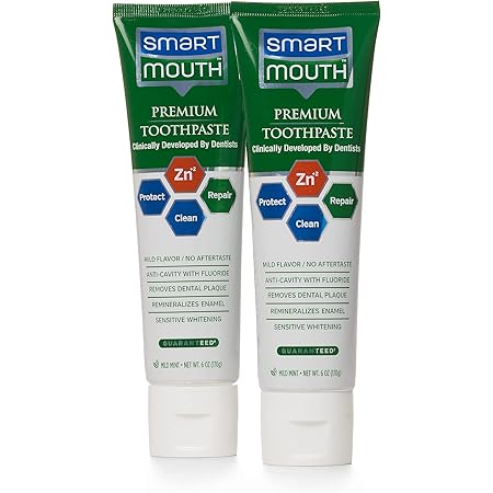 Amazon.com : SmartMouth Premium Zinc Ion Toothpaste - Whitening ...