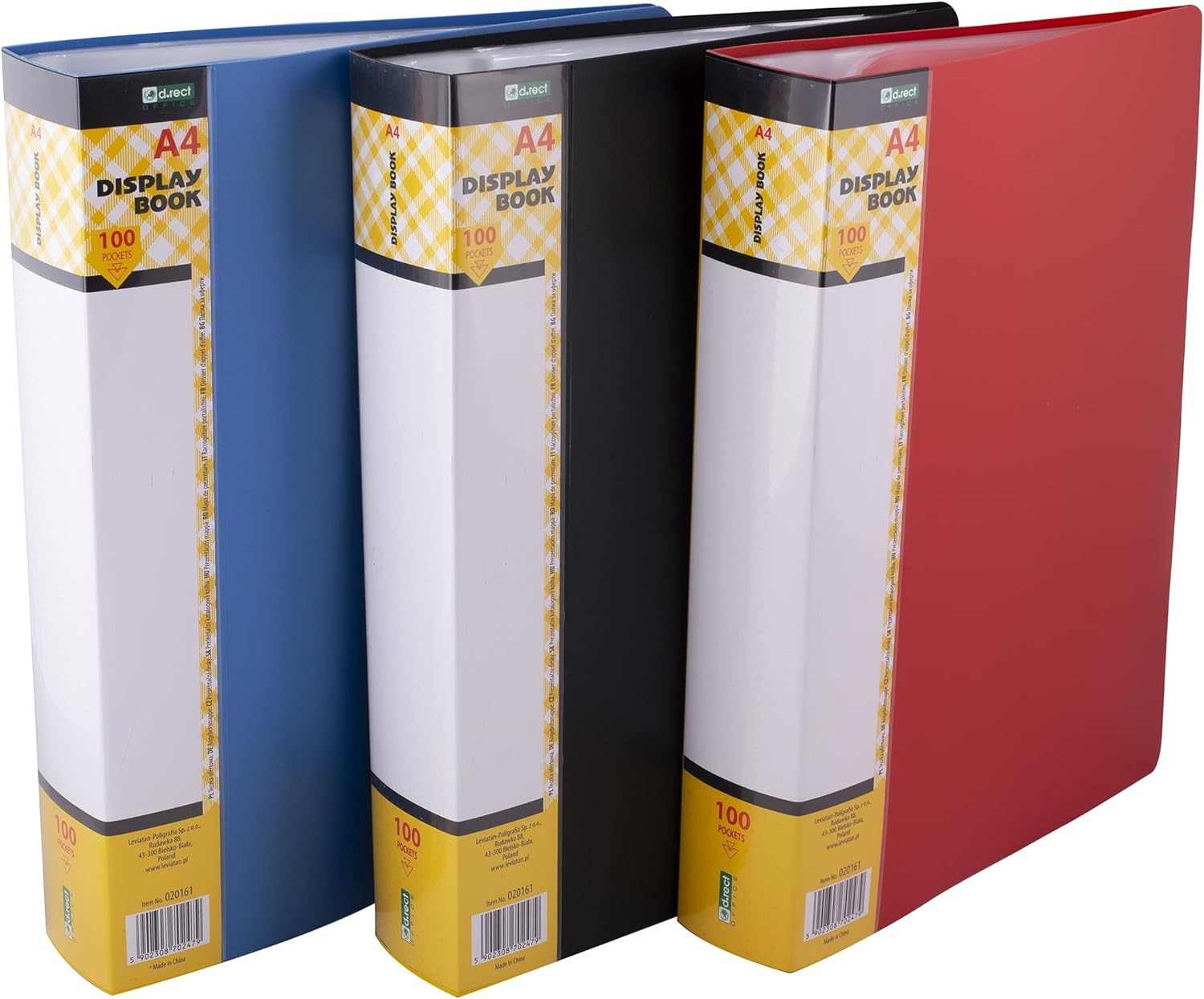 D Display Book PP A4 | 100 Pockets | Display Folder | Solid ...