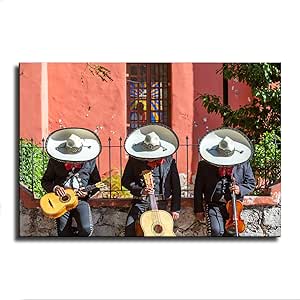 Amazon.com: Mexican Folk Music and Guitar Posters Room Aesthetics ...