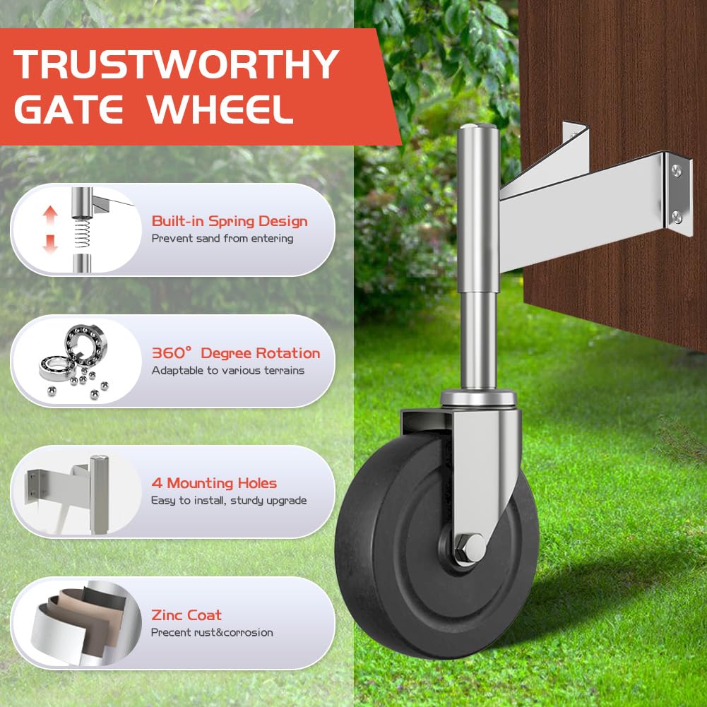 Snapklik.com : USCaster Gate Wheel 4inch Gate Caster For Wooden Gate ...