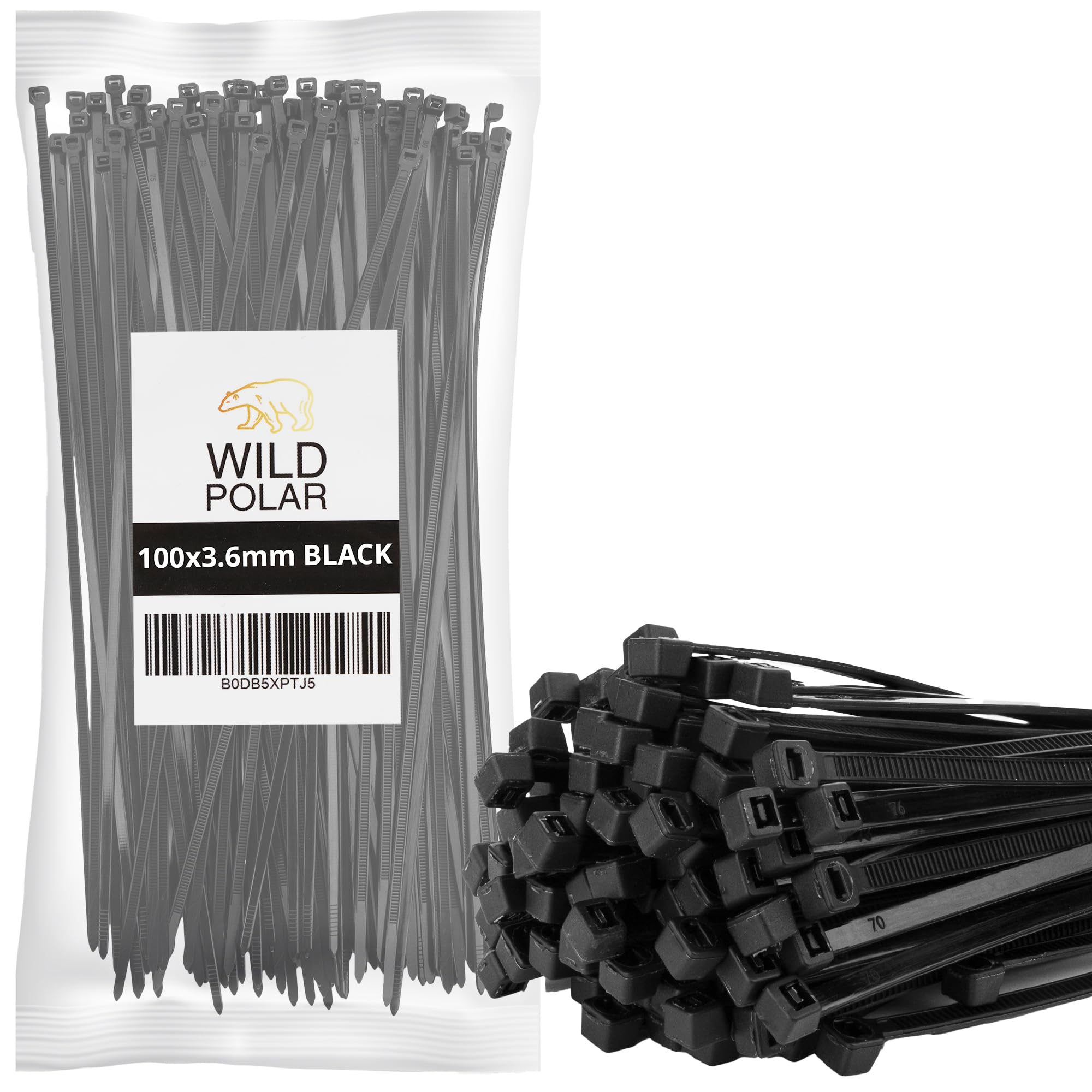 Wild Polar Premium Cable Ties - Clear/White & Black - Range of Sizes ...