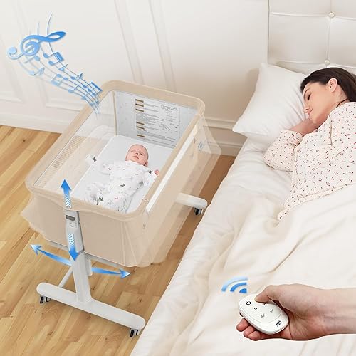 Snapklik.com : VaVaSoo Rocking Bassinet For Baby Automatic Bedside ...