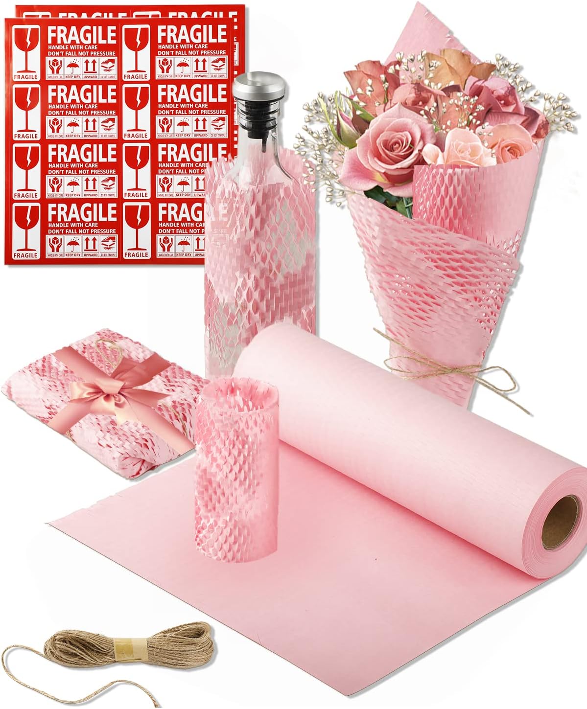Amazon.com : Pink Honeycomb Packing Paper for Small Business Supplies ...