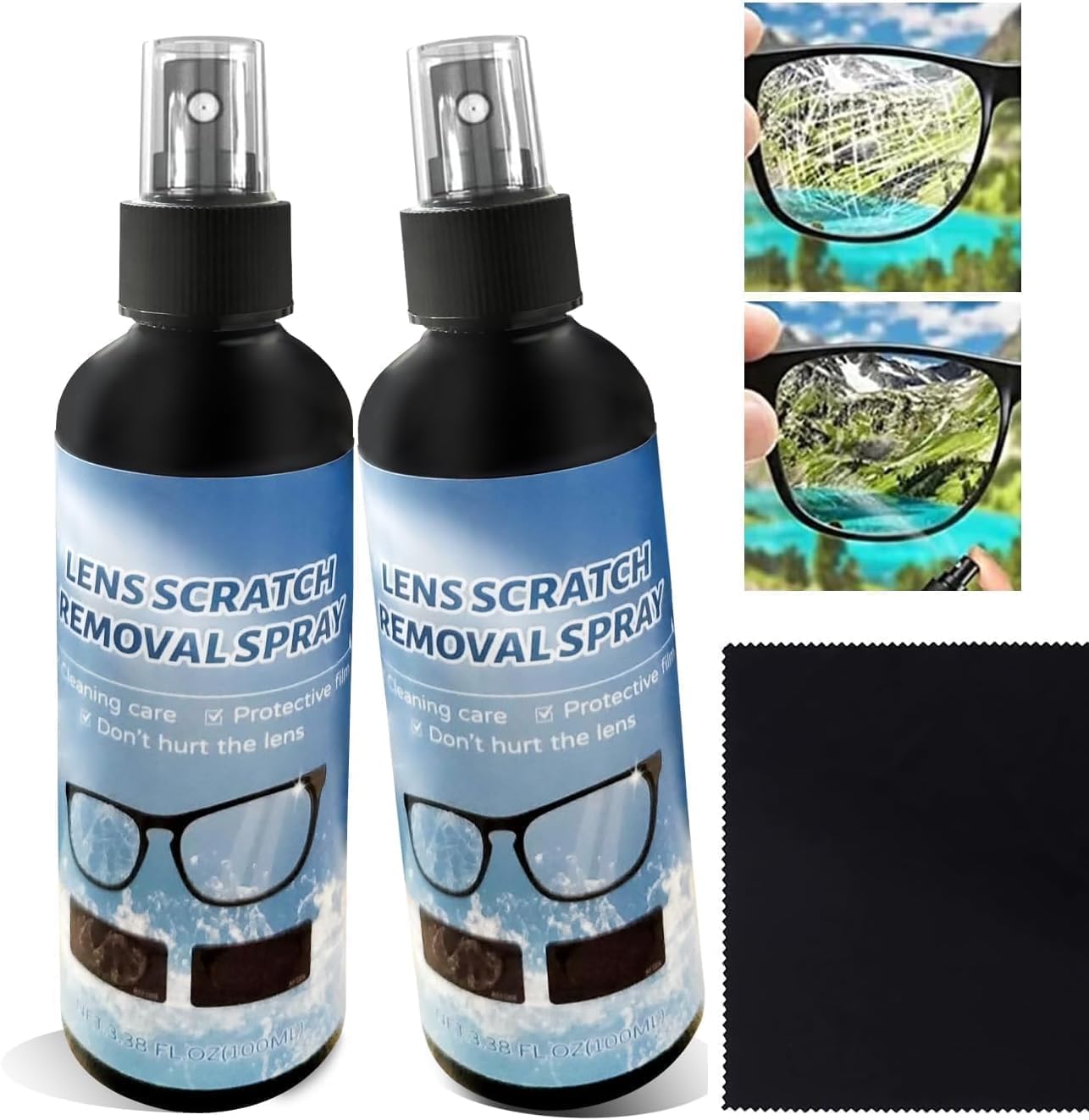 Amazon.com: 2PCS New Lens Scratch Removal,eye glass cleaners spray ...