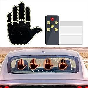 Amazon.com: Car Finger Light with Remote Control LED Car Hand Gesture ...