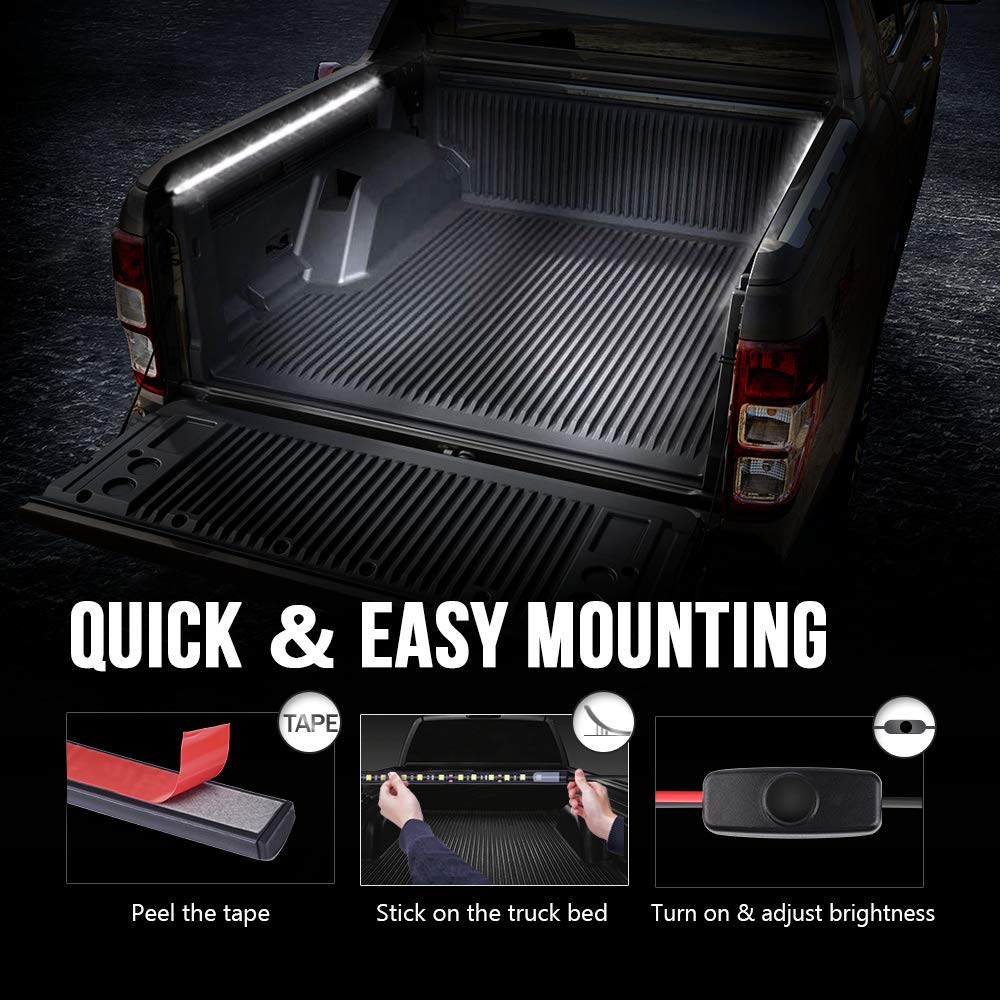 Snapklik.com : Goodream Truck Bed Lights, 2pcs 60Inch White LED Strip ...
