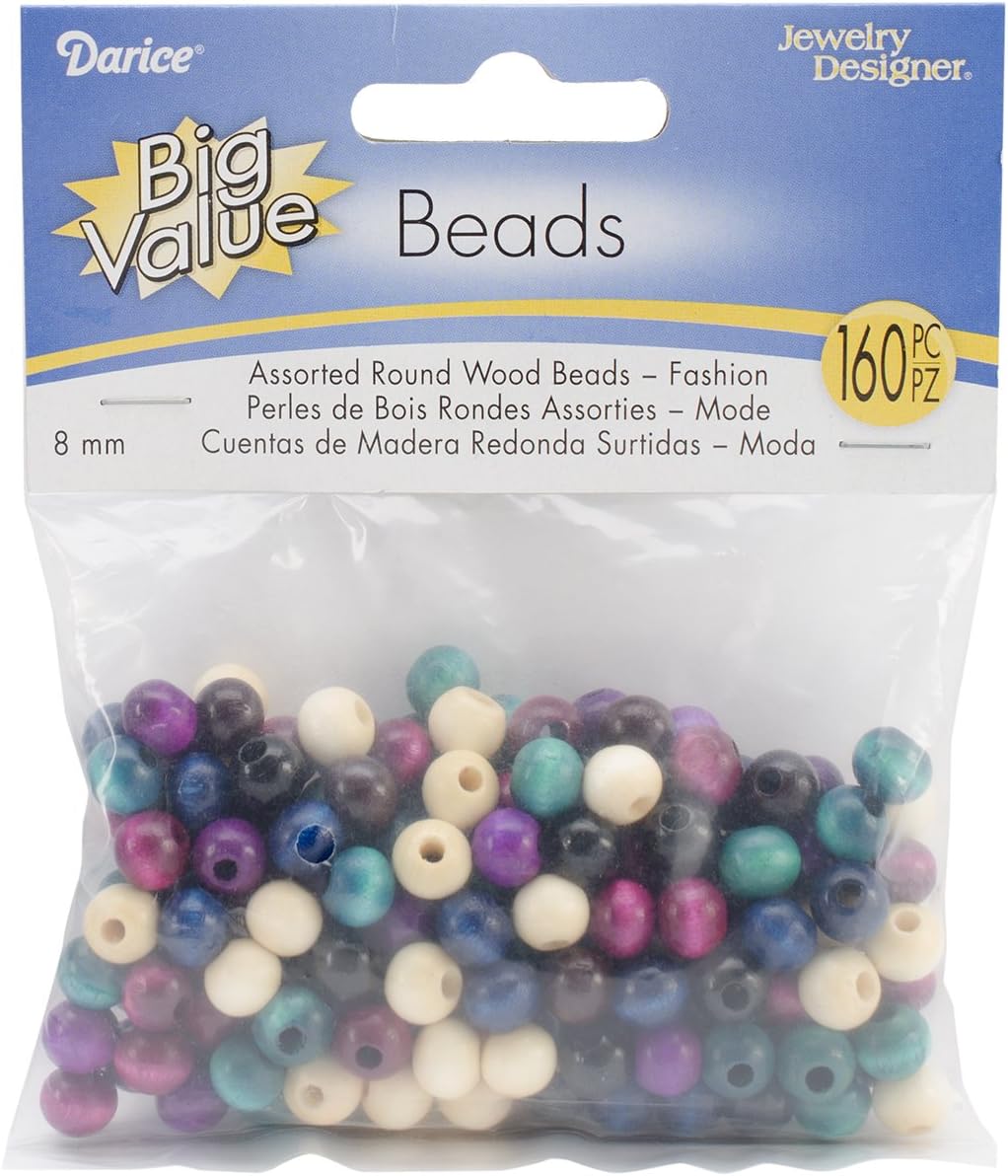 Amazon.com: Darice Big Value, Assorted Fashion Colors, 8 Millimeter ...