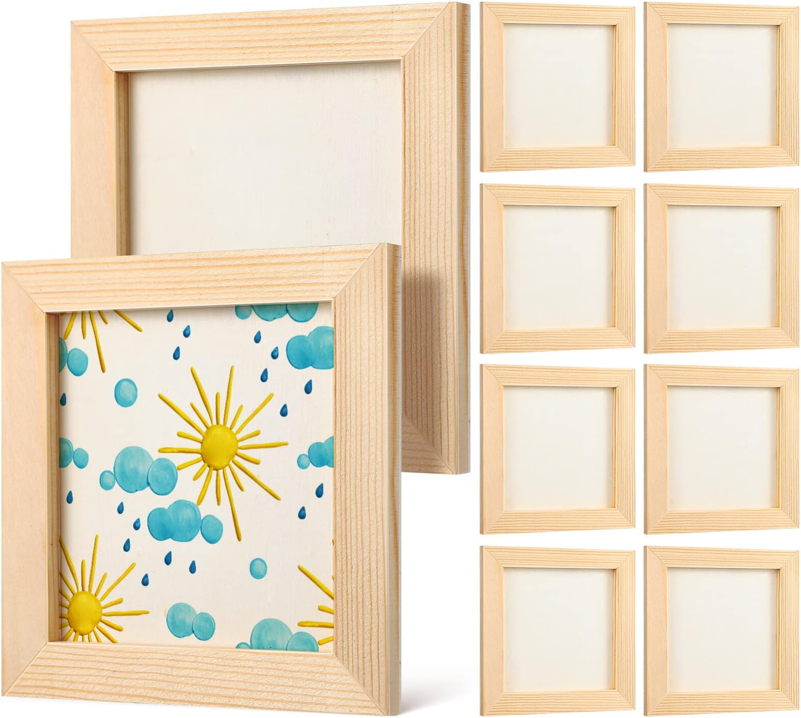 Amazon.com: GNIEMCKIN 20 PCS 4.4 x 6.5 Inch Wooden Picture Frames ...