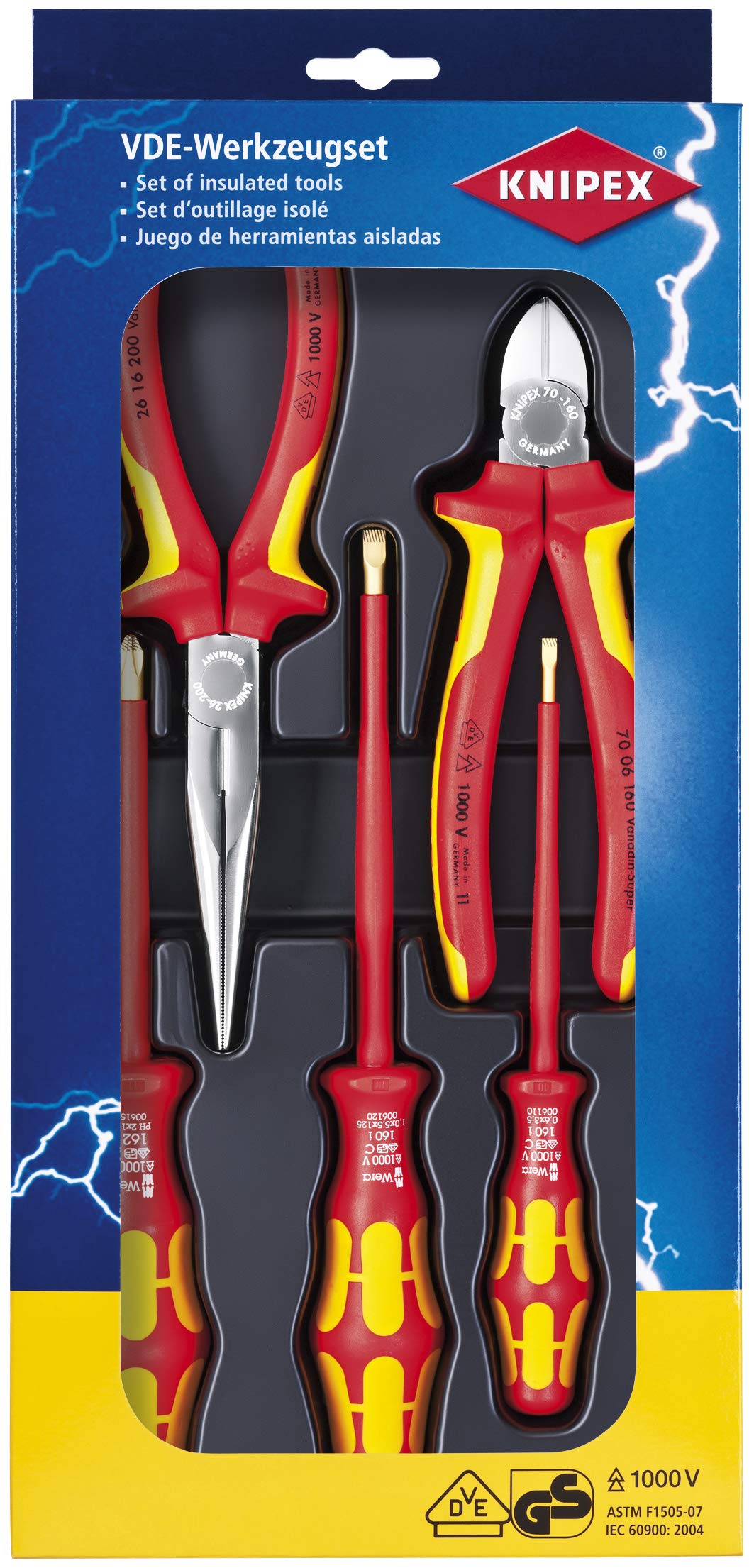 KNIPEX 1000V TOOL SET 5 PC : Amazon.com.au: Home Improvement