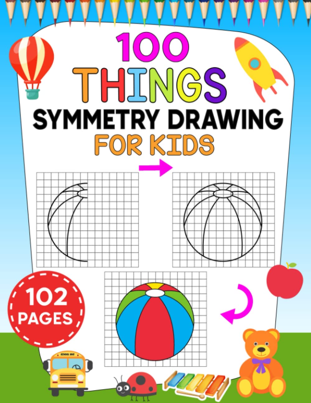 Buy 100 Things Symmetry Drawing For Kids: Finish The Picture Drawing ...