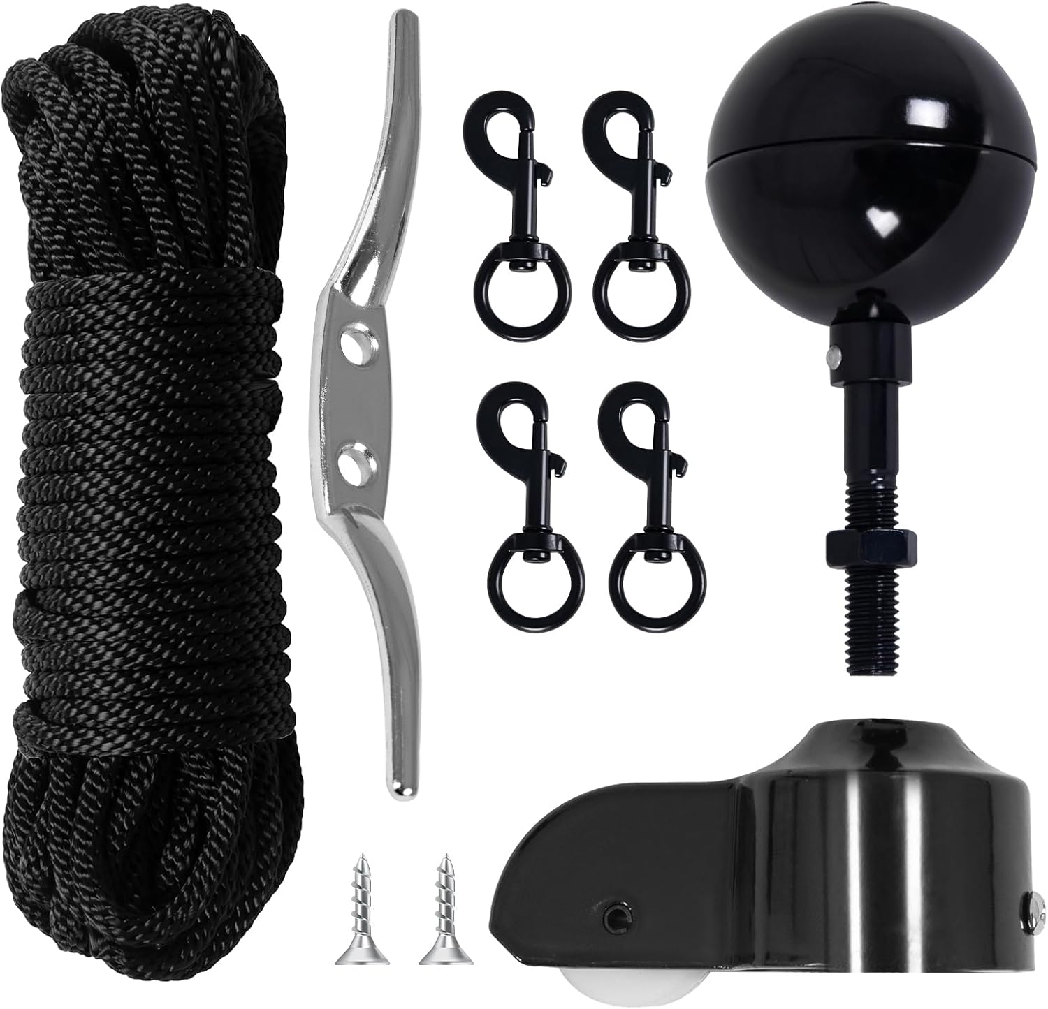 Amazon.com : BMFTRRI Flagpole Hardware Repair Parts Kit-50 Ft Halyard ...