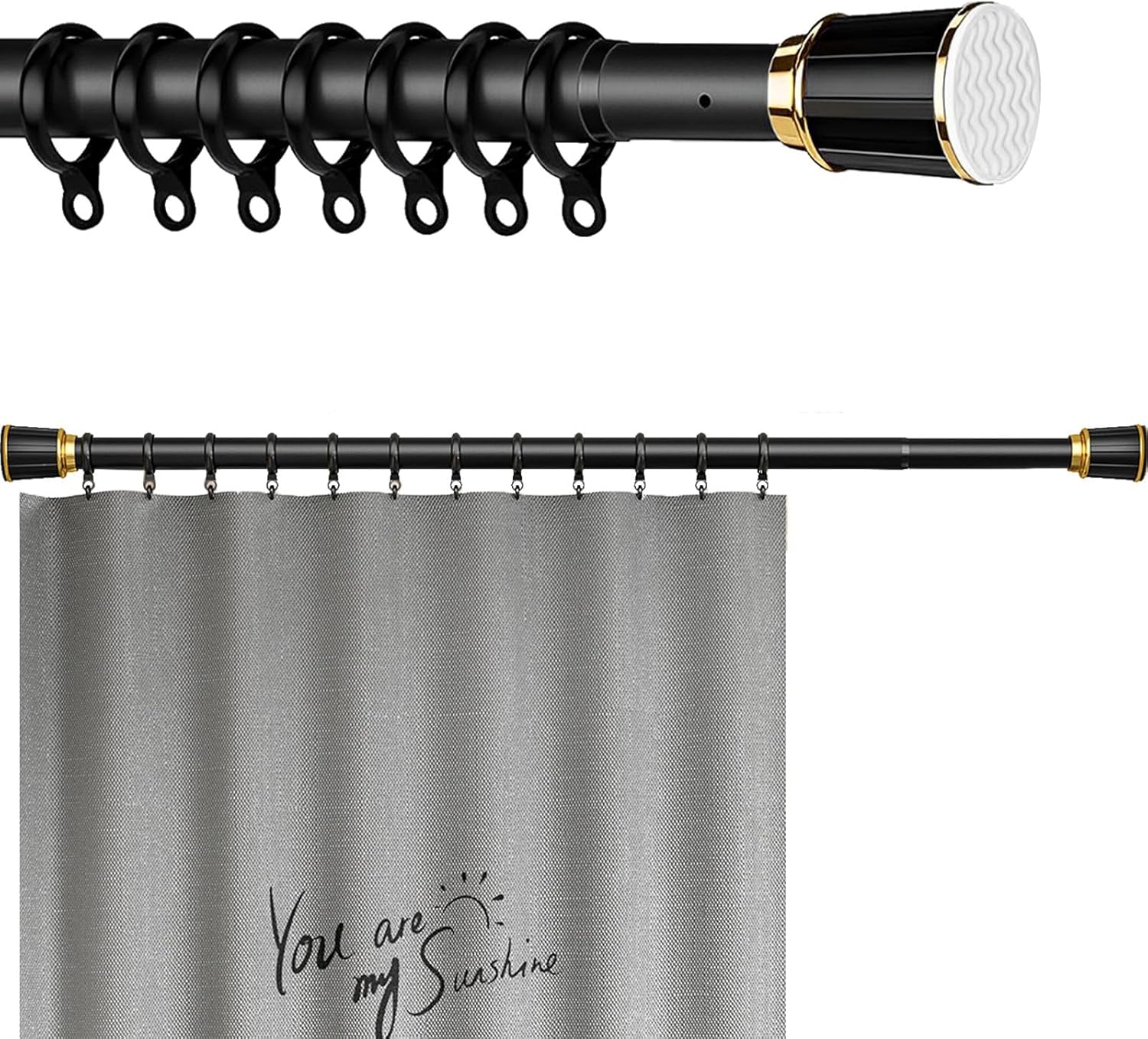 Amazon.com: Tension Curtain Rods 16 to 200 Inch, No Drill Spring Shower ...