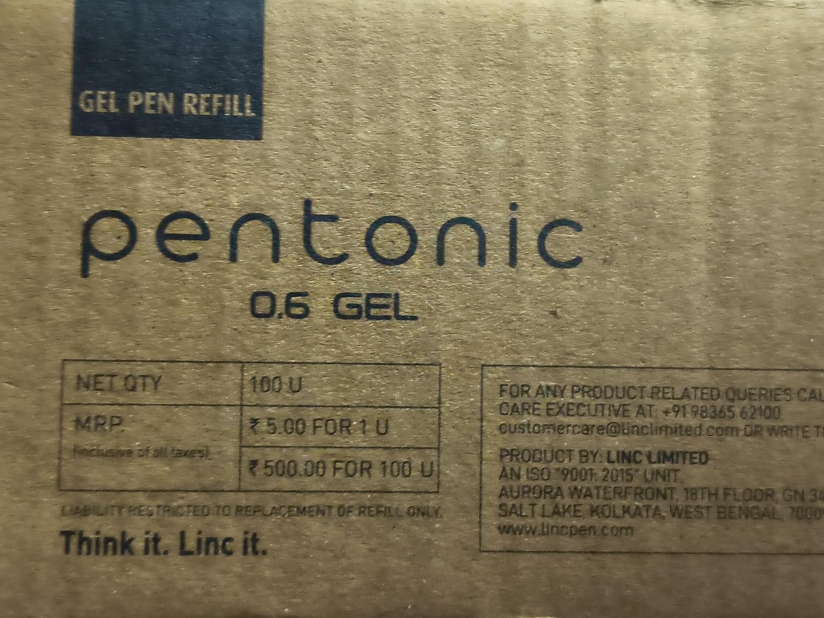 Pentonic 0.6 mm Gel Pen Refill Box Pack | Tip Size 0.6 mm | Blue Ink ...