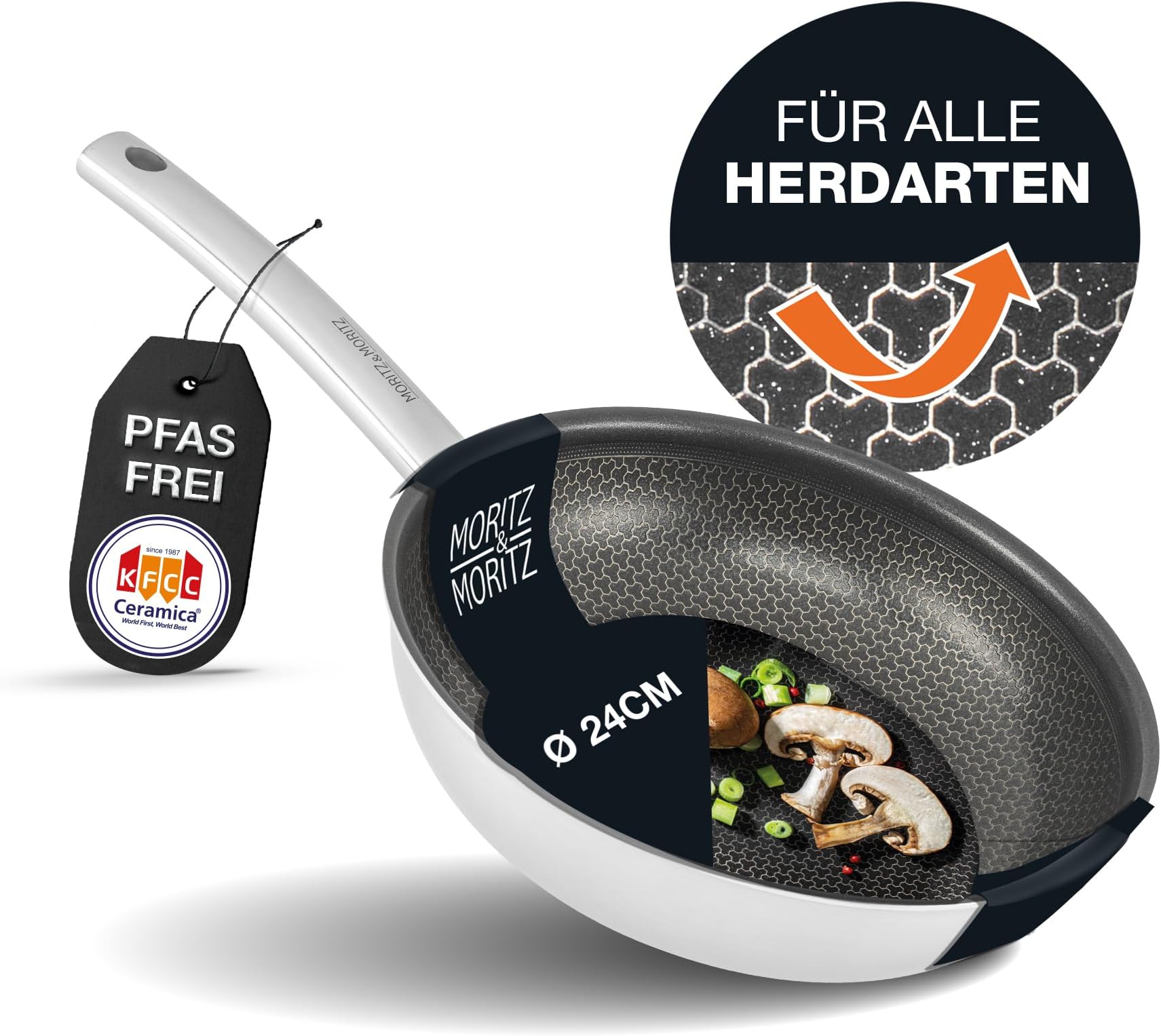 Berndes Pfanne 28 cm Vario Click b.nature, Bratpfanne mit abnehmbaren ...