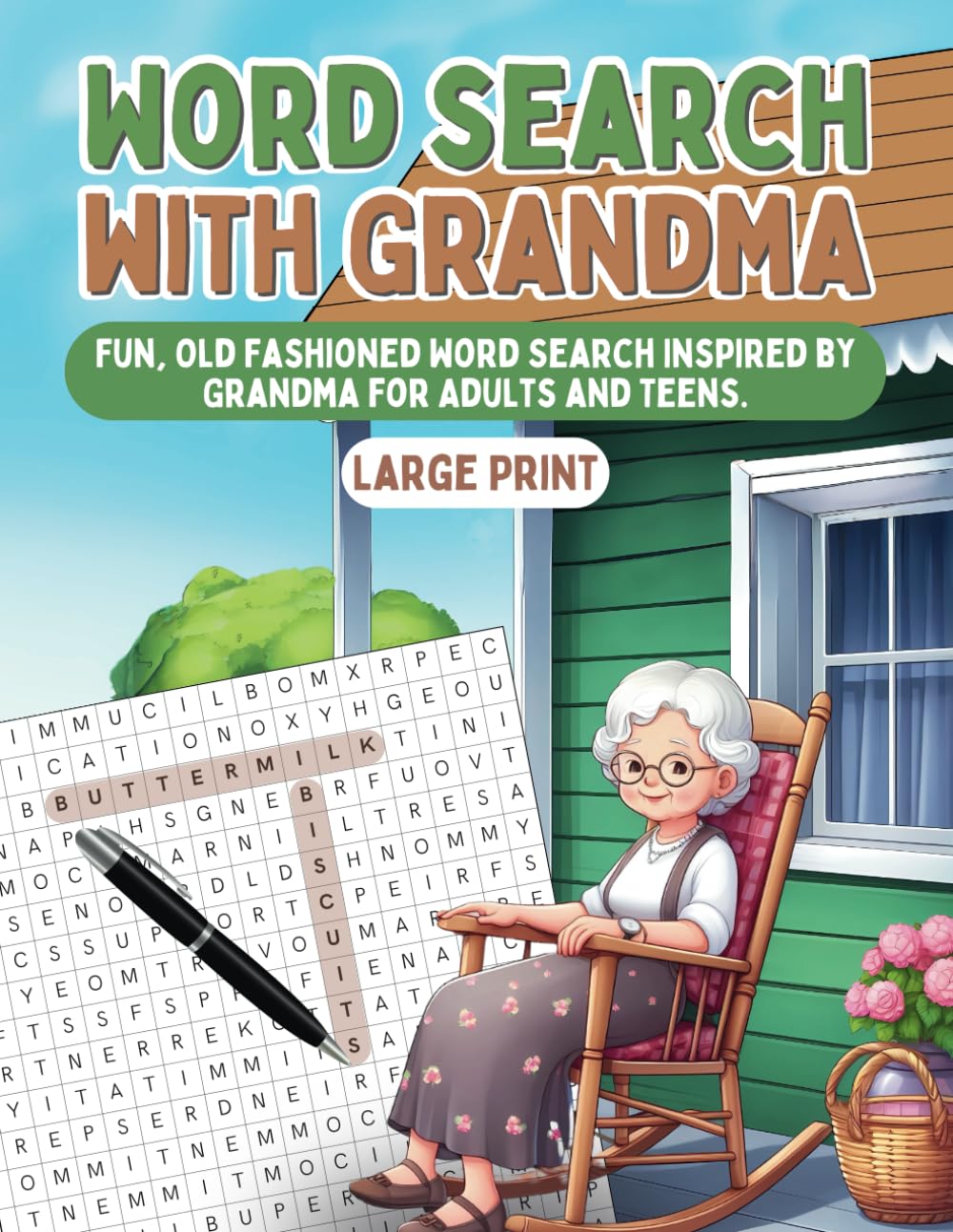 Word Search with Grandma: Fun, Old Fashioned Word Search Inspired by ...