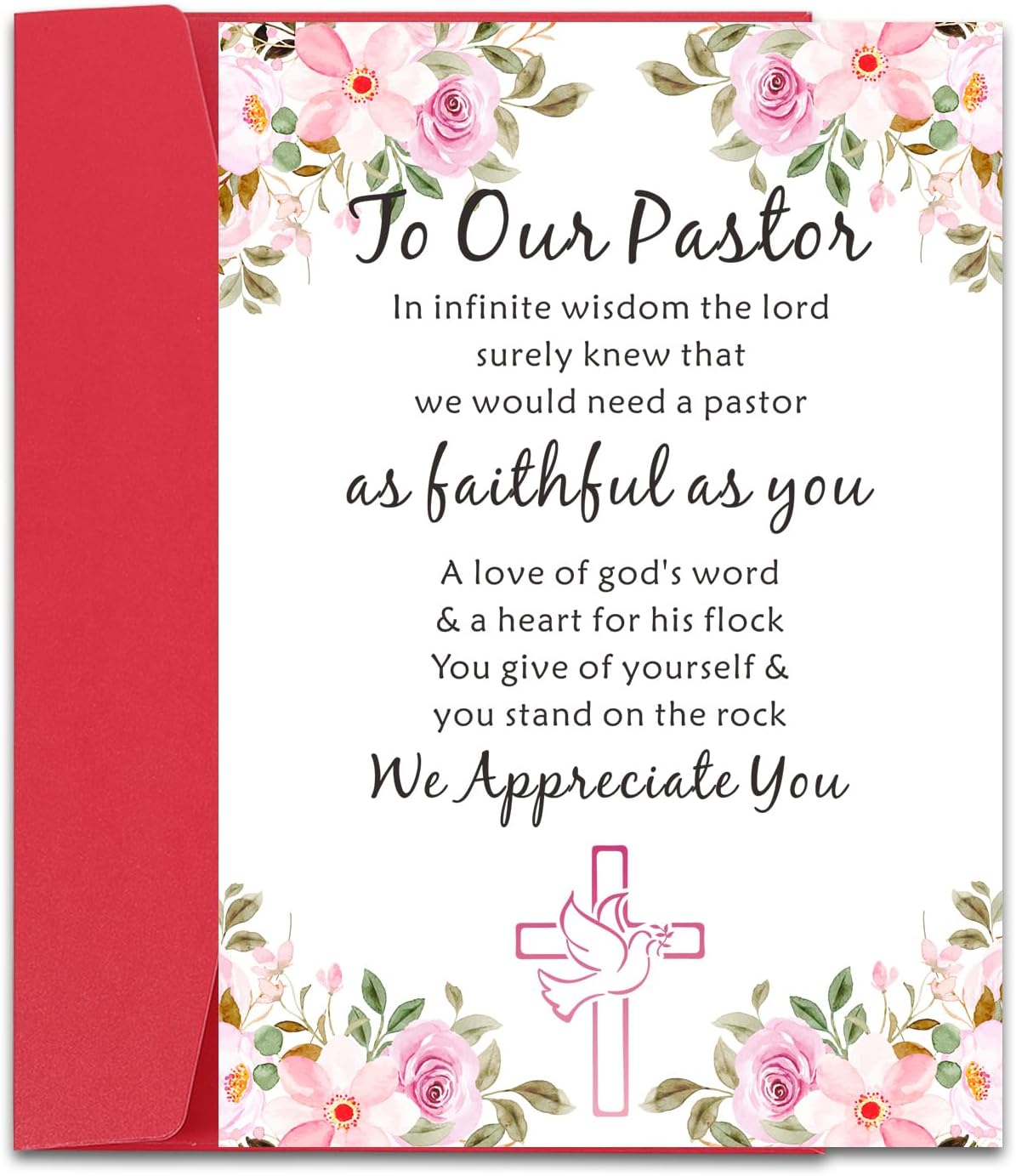 Amazon.com : Delujouberst Pastor Appreciation Card for Women Men- Gifts ...