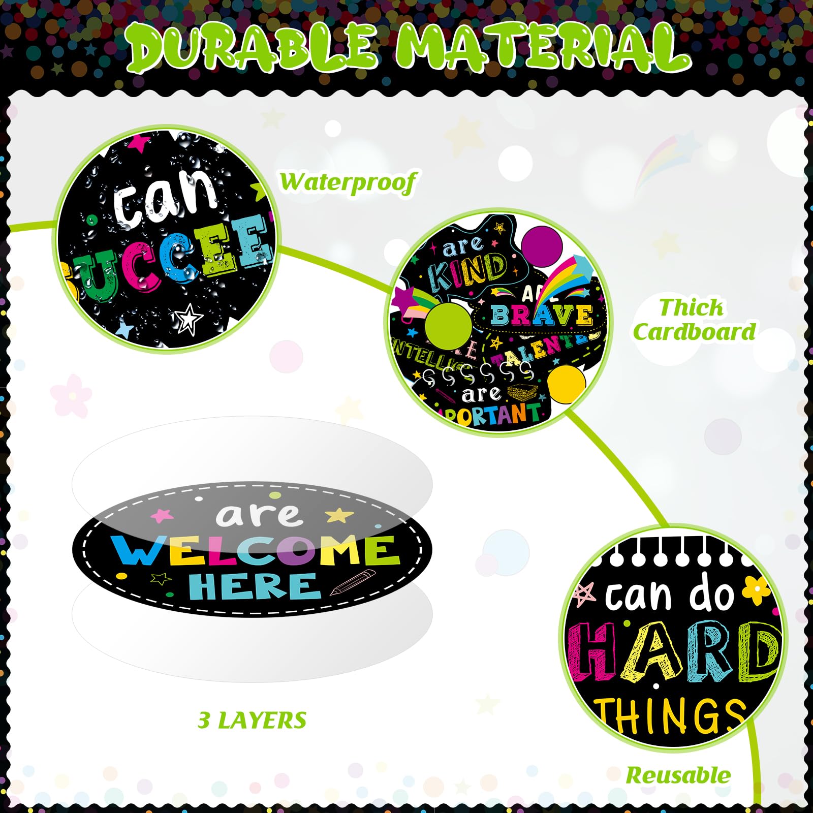 Snapklik.com : 48 Pcs Classroom Bulletin Board Decorations Set ...