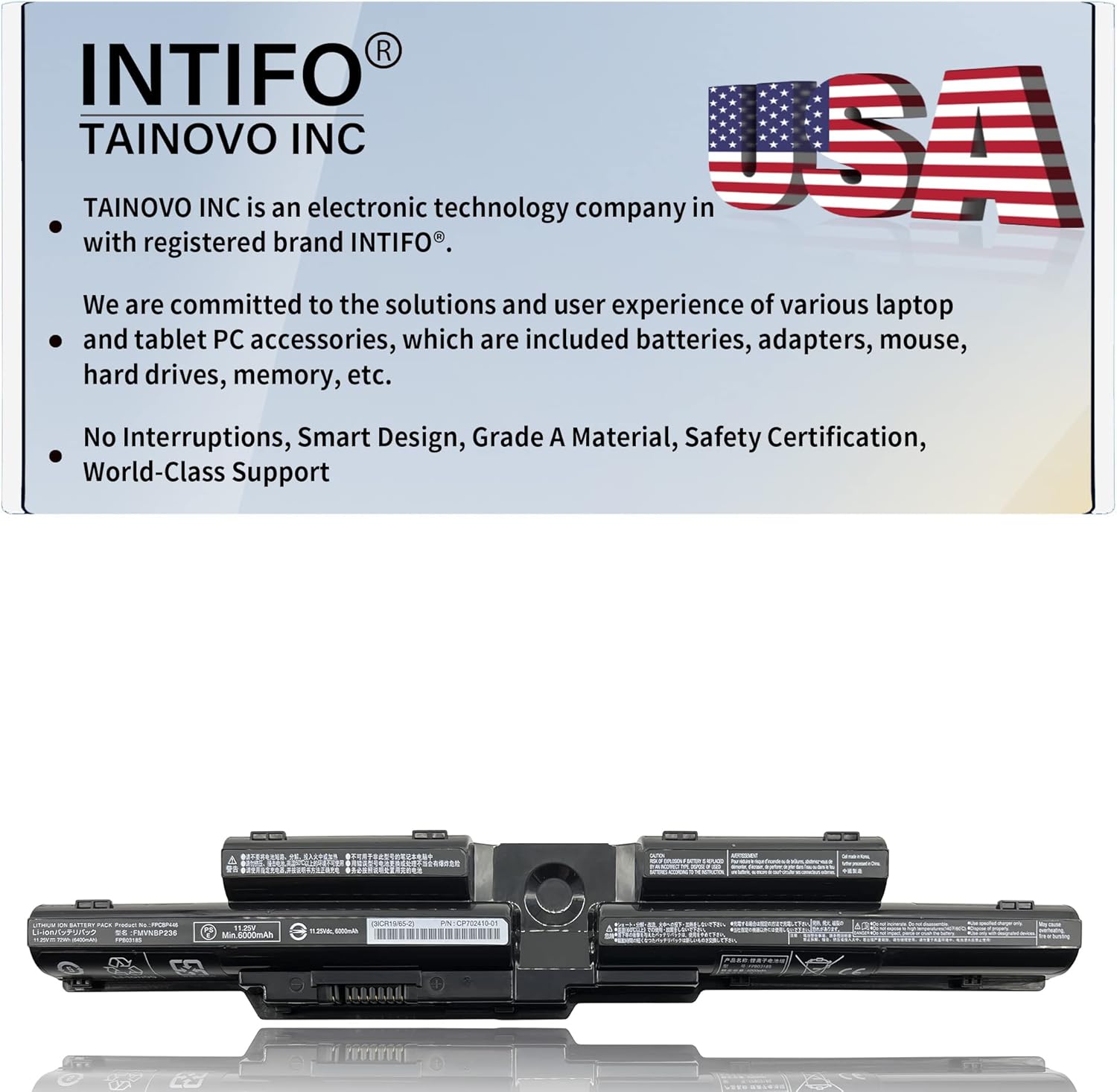 Amazon.com: INTIFO 72Wh FPCBP446 Laptop Battery Compatible with Fujitsu ...