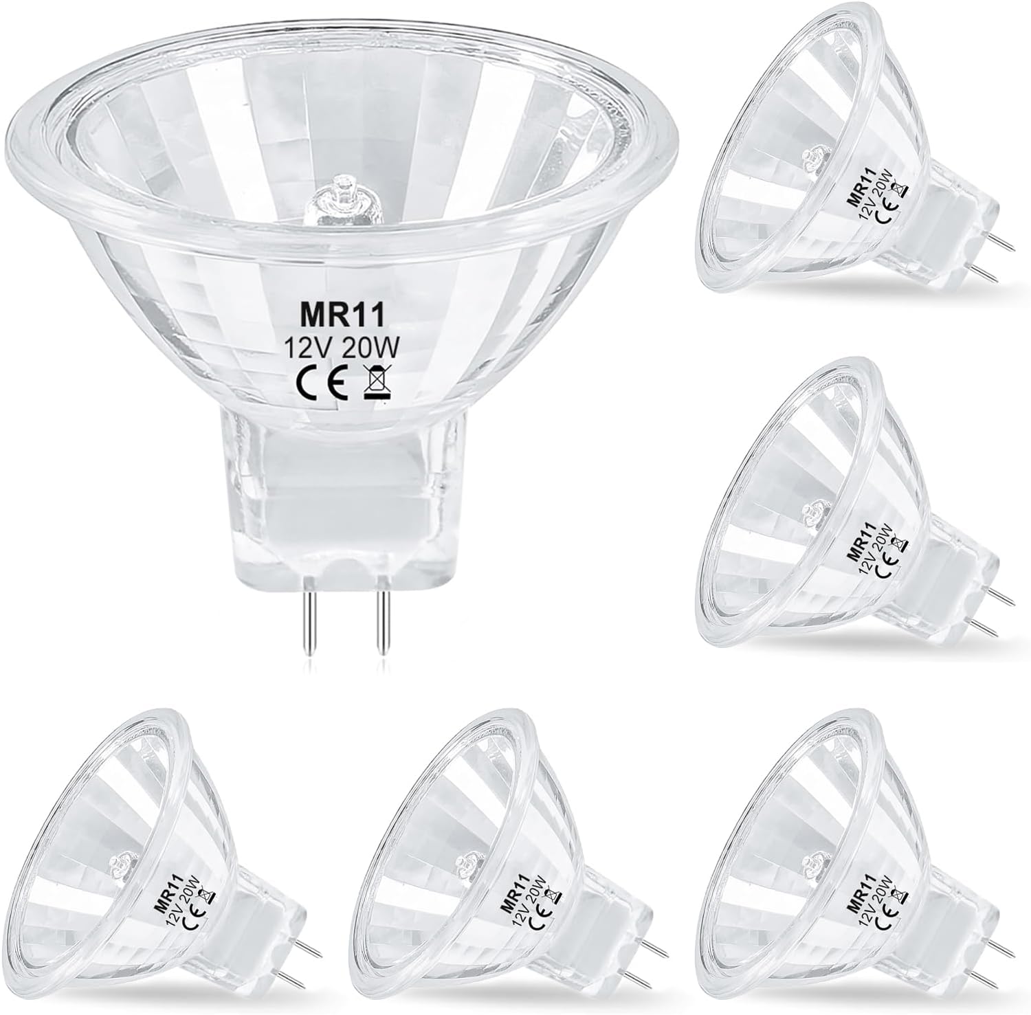 EASYIVY MR11 GU4 Halogen Bulb 12V 20W Dimmable, GU4 Bi-Pin Base ...