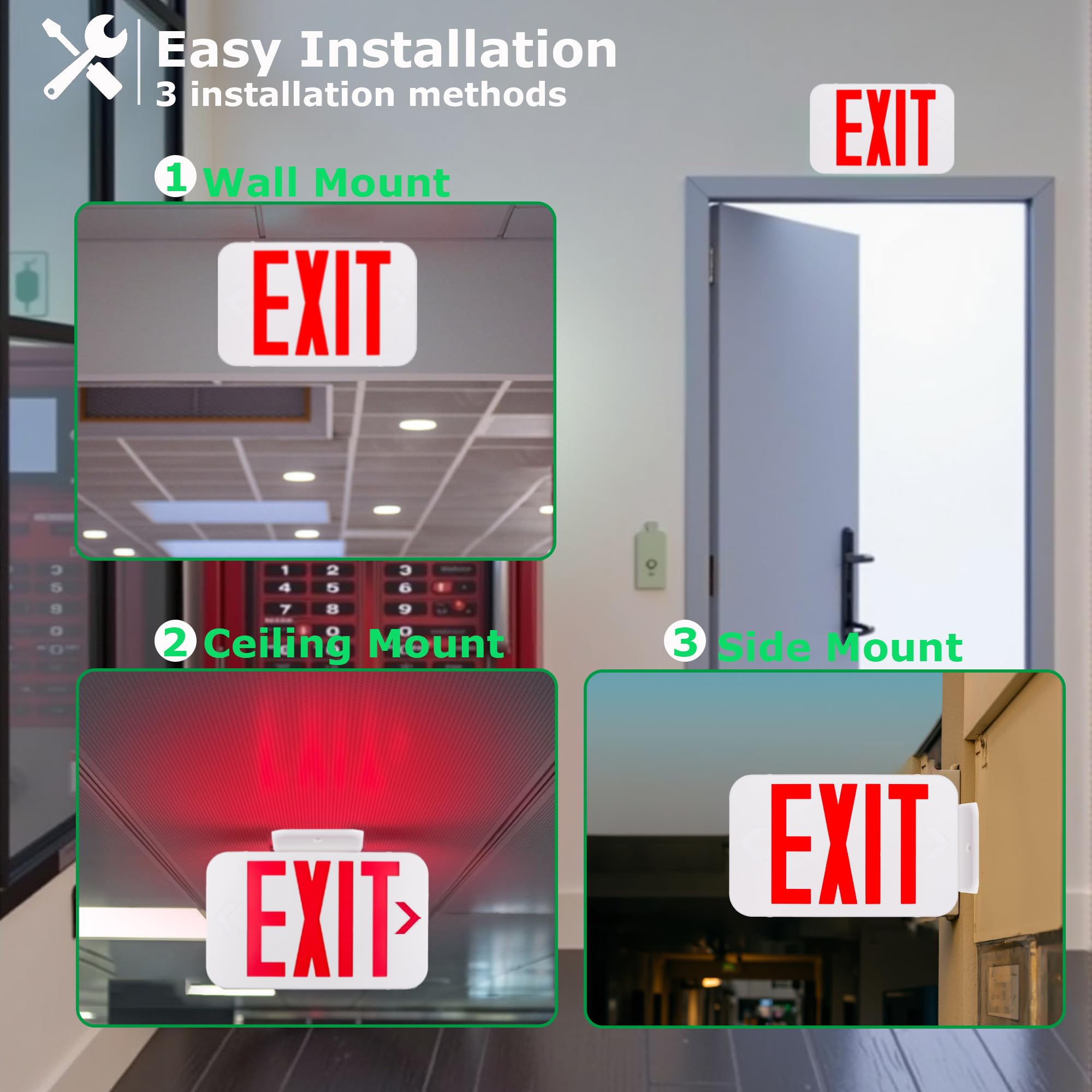 Snapklik.com : LIT-PaTH LED EXIT Sign, Emergency Light