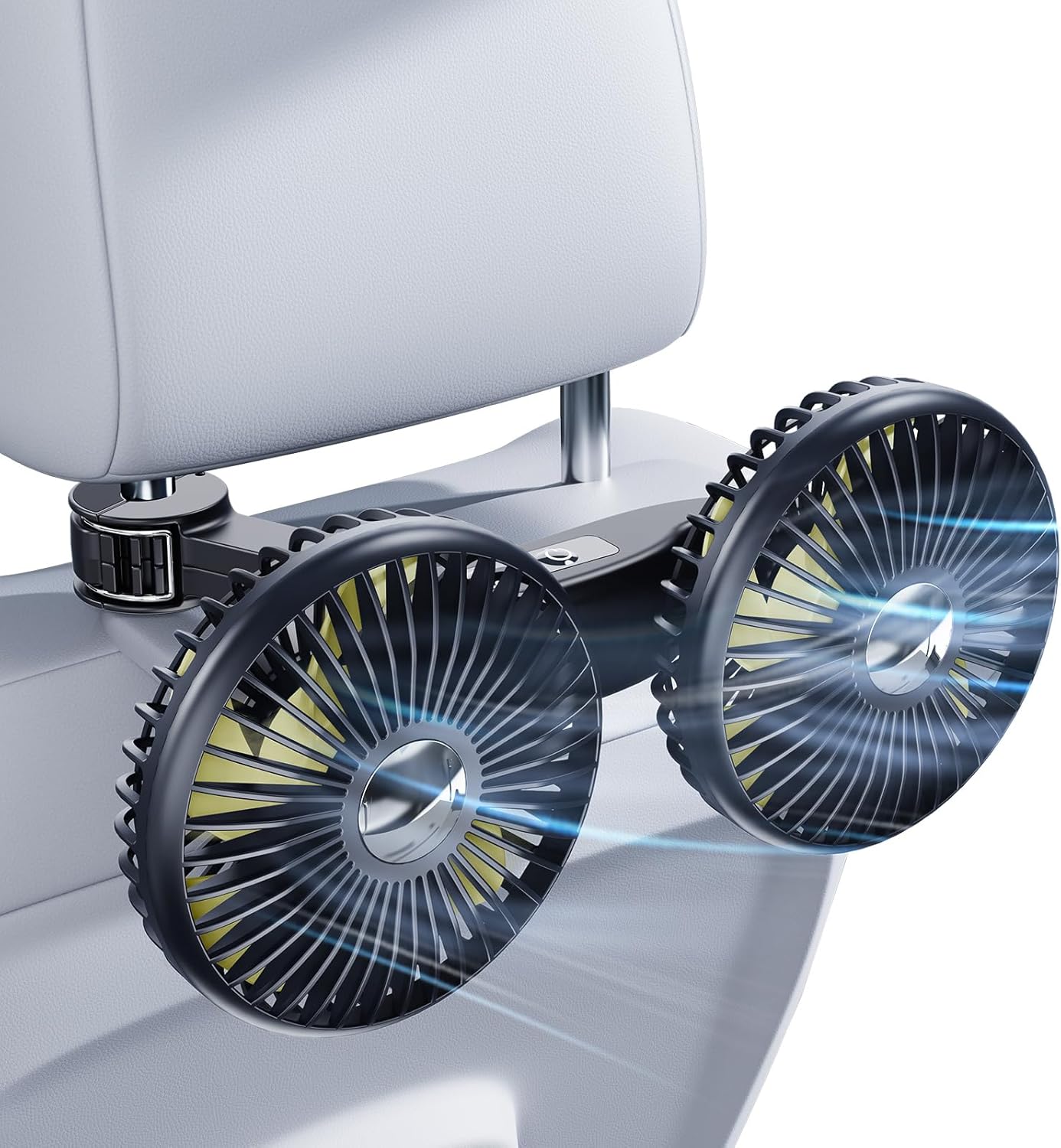 Amazon.com: NIFBANG Dual Head Car Fan for Backseat,Battery Powered USB ...
