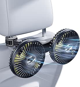 Amazon.com: NIFBANG Car Fan for Backseat for Kids,Battery Powered USB C ...