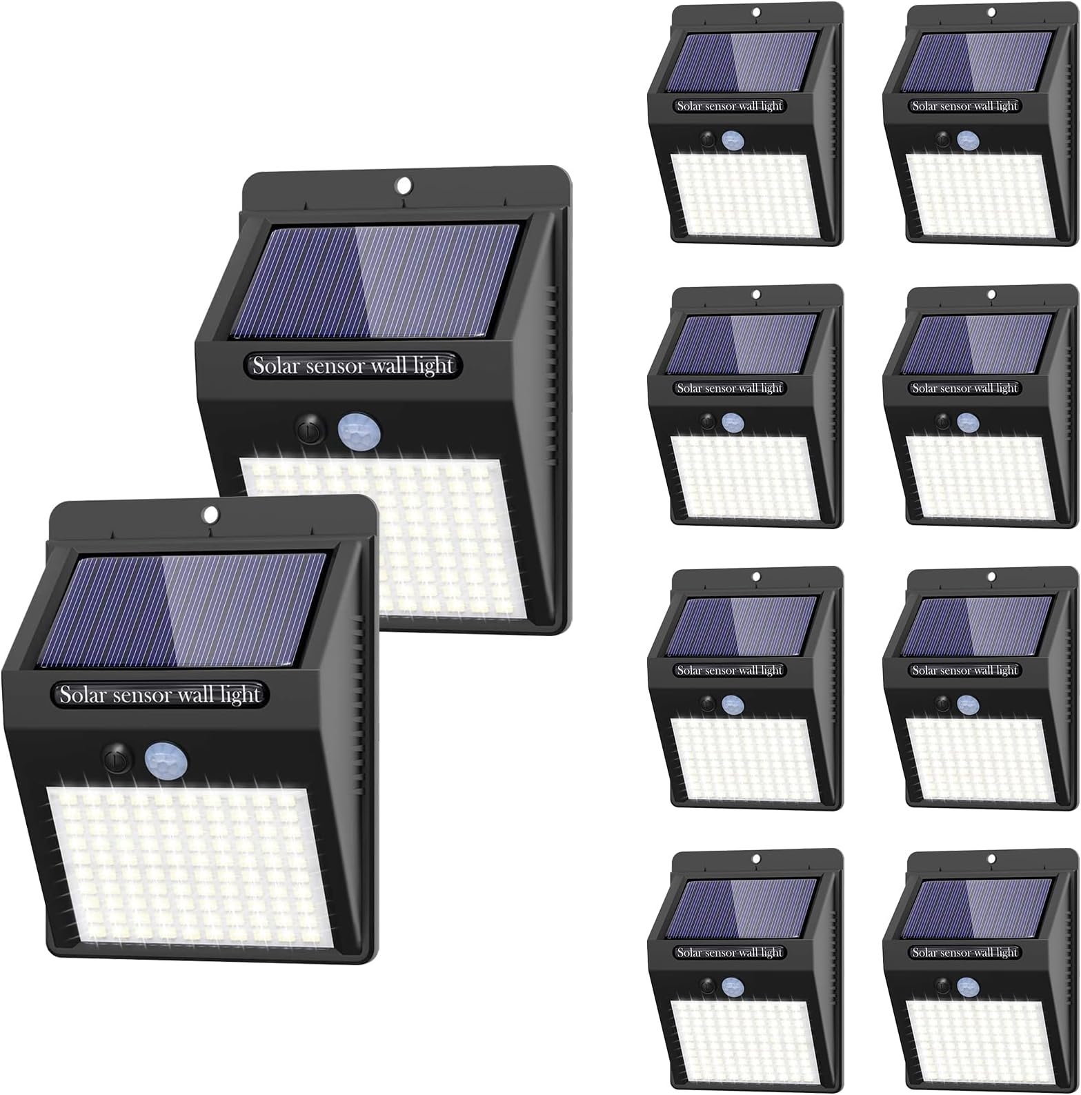 10 Packs Solar Lights Outdoor, Efficient Wireless Motion Solar Sensor ...