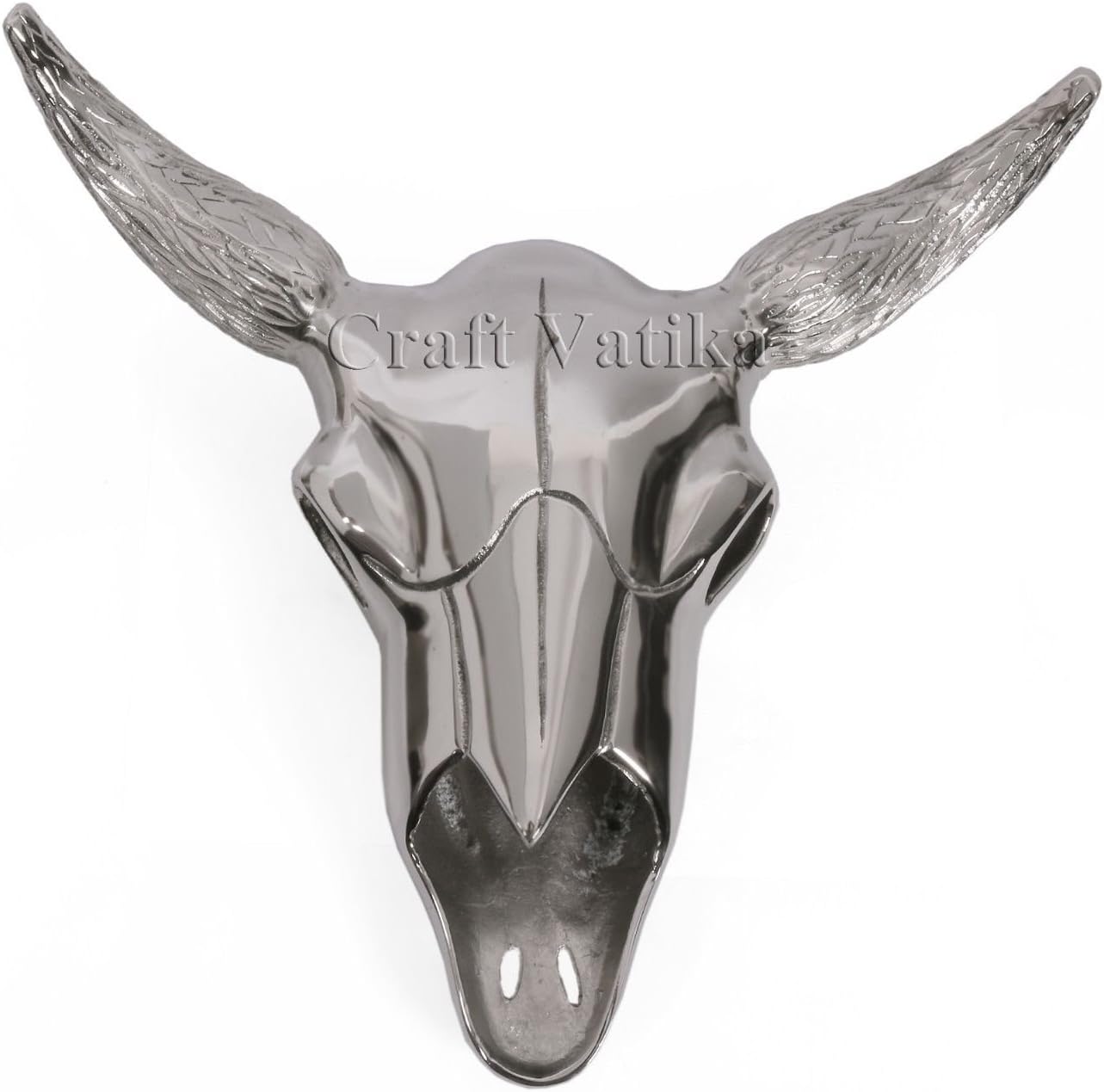 Amazon.com: CraftVatika 19" Large Bull Head, Animal Wall Hanging, Metal ...