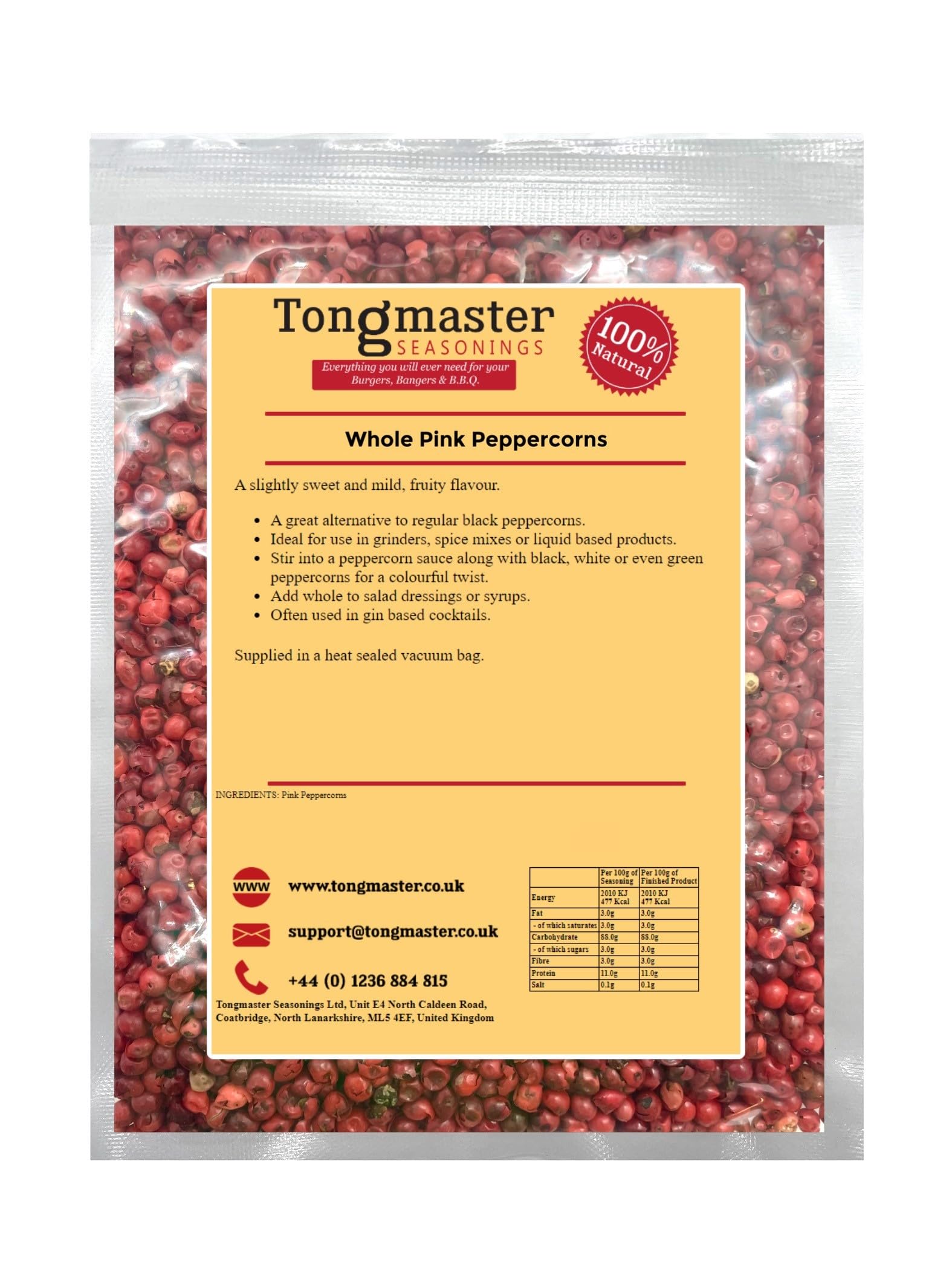 Whole Dried Pink Peppercorns - 1kg : Amazon.co.uk: Grocery