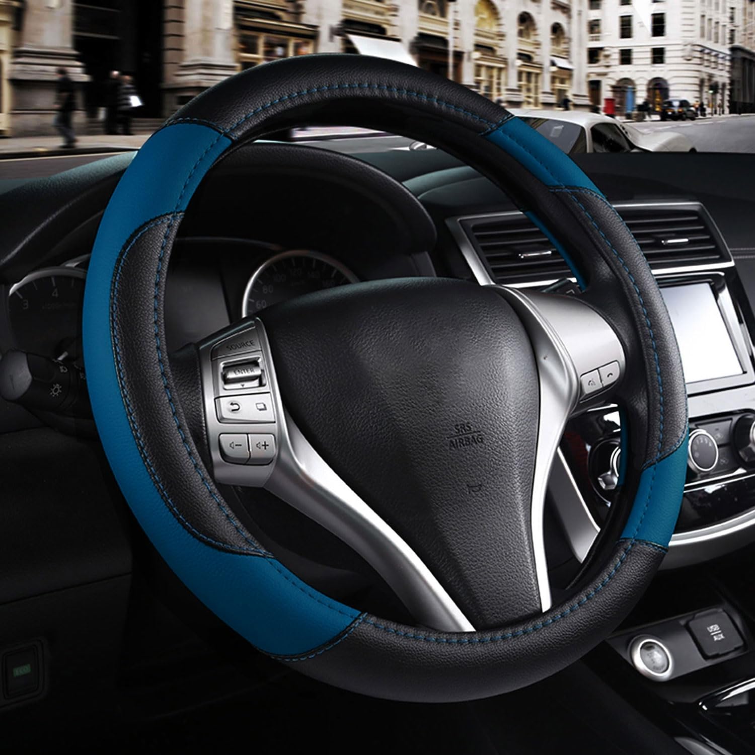 Amazon.com: ESEWALAS Universal Car Steering Wheel Cover,Anti-Slip ...