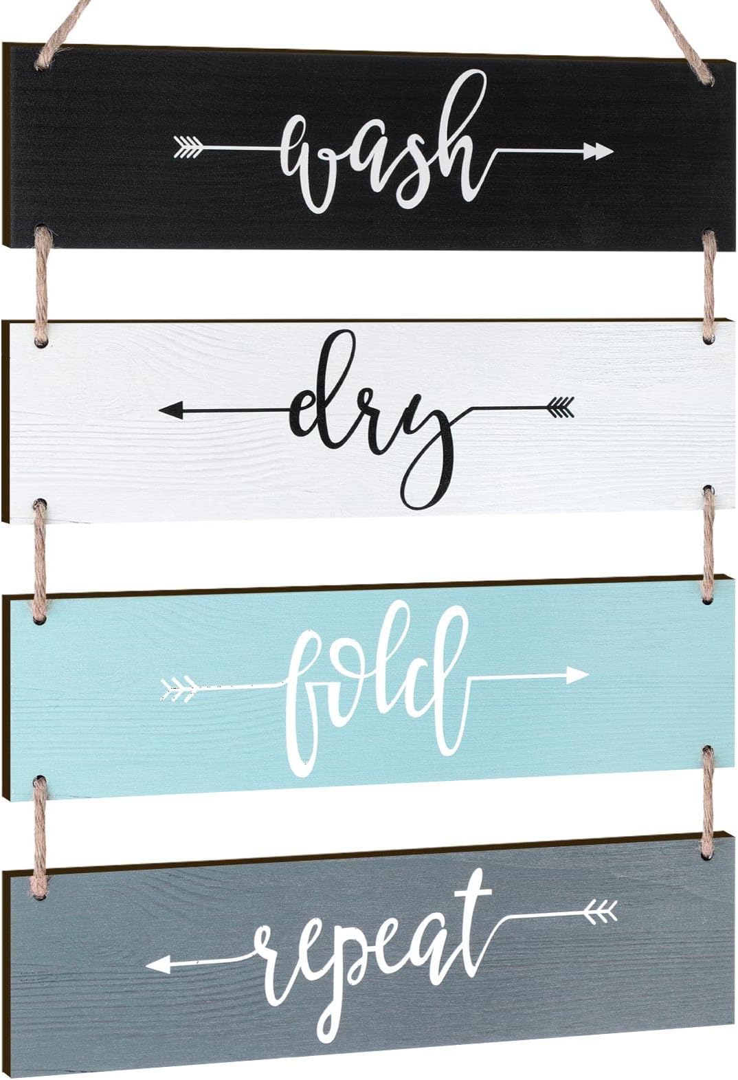 Amazon.com : Laundry Room Wall Decor Sign, 4 Pieces Laundry Room Wooden ...