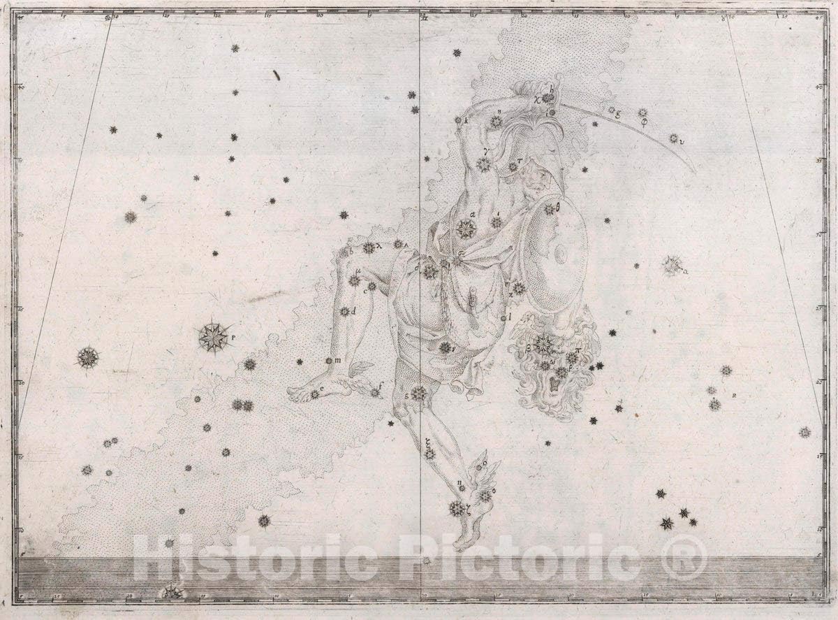 Amazon.com: Historic Map : Constellation: Perseus with The Head of ...