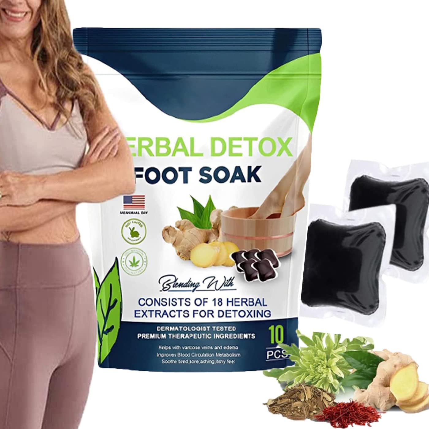 Amazon.com: seuloo 2023 Pro Herbal Detox - Cuentas de remojo de pies, desintoxicación corporal ...
