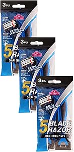 Amazon.co.jp: BLADE RAZOR Men's Shaving T-shaped Razor Body, 5 Blades ...