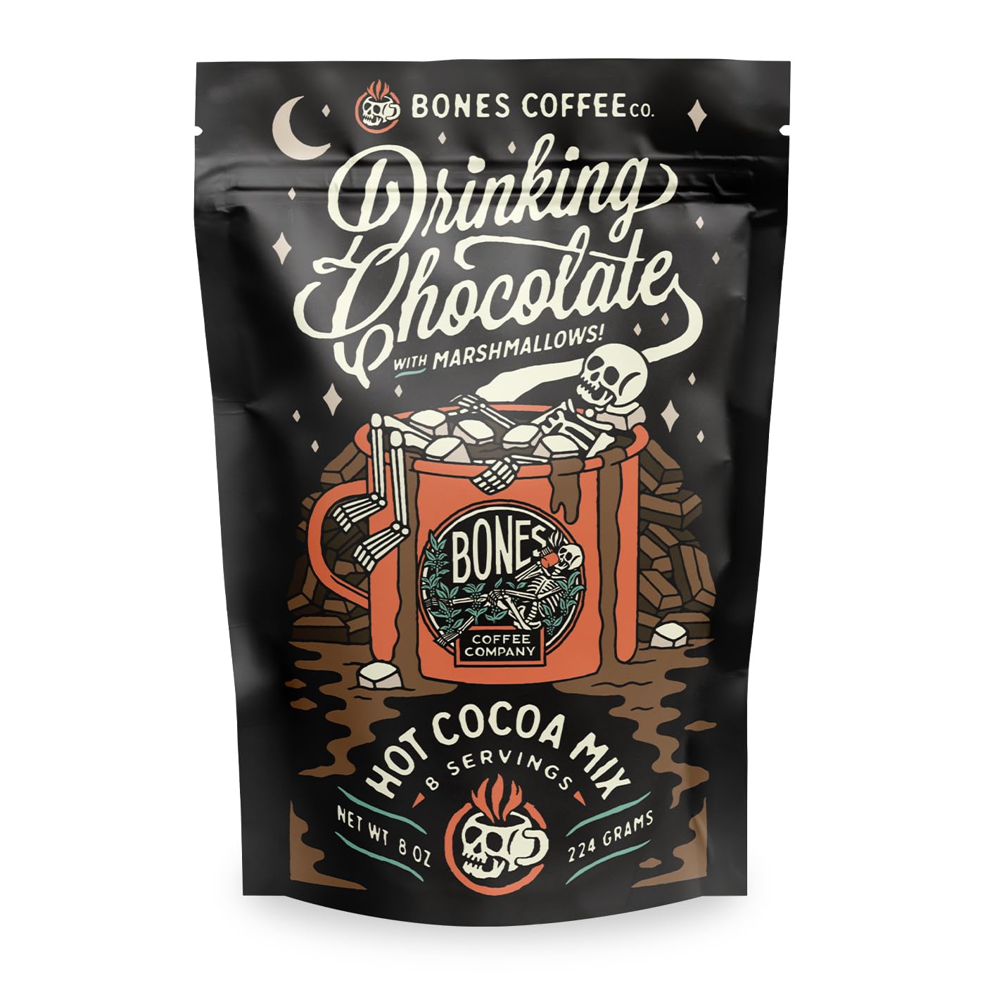 Amazon.com : Bones Coffee Company Hot Chocolate Mix – Dairy Free Hot ...