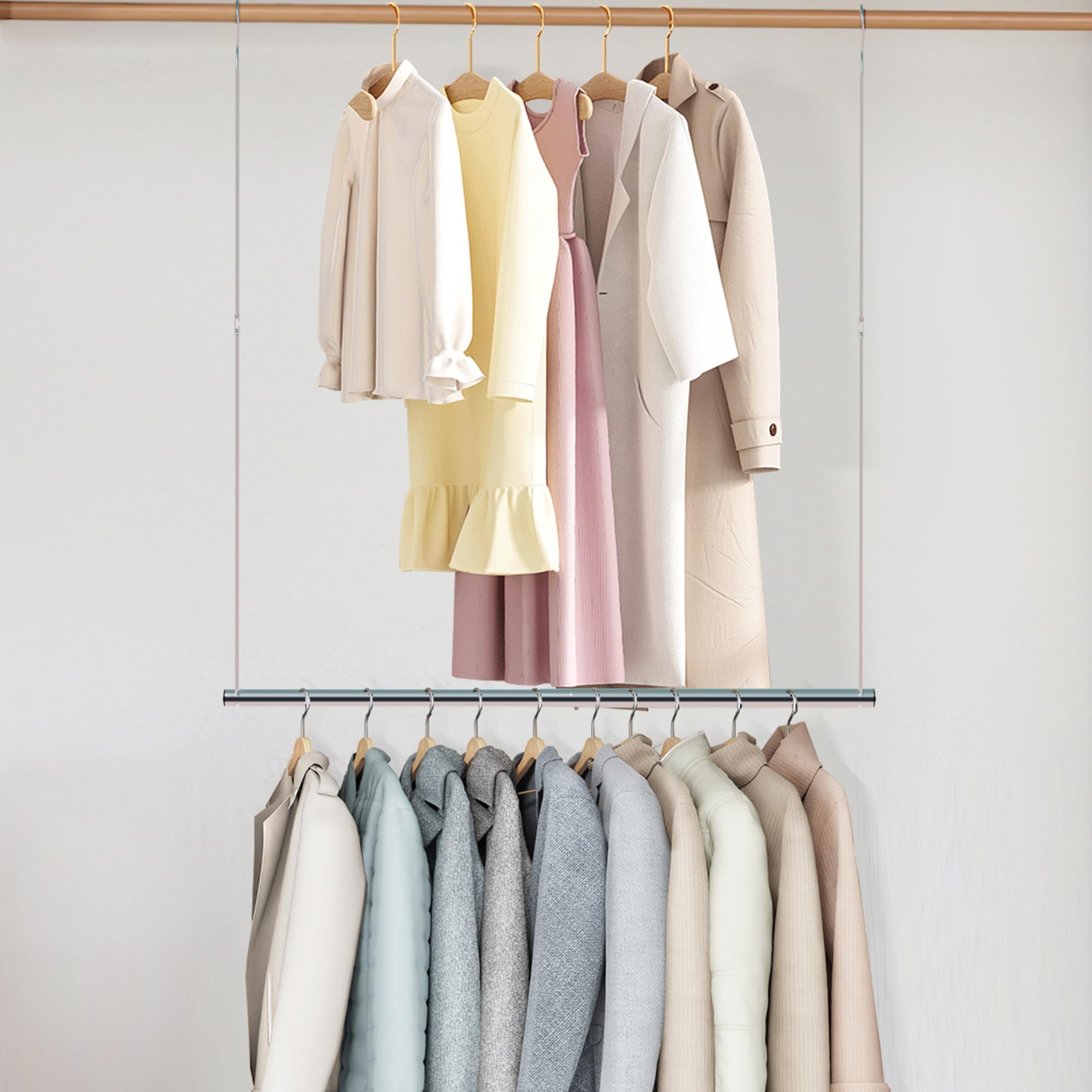 Amazon.com: STO STO 1 Pack Closet Hanging Rod, Length and Height ...