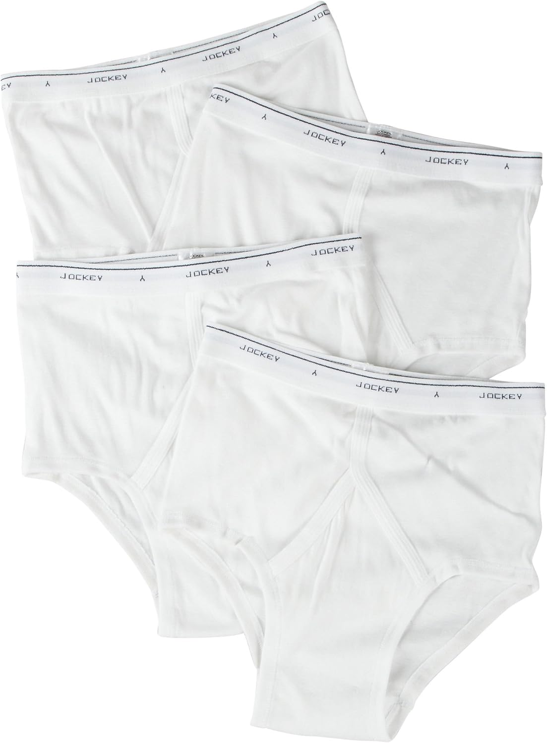 Jockey Cotton Full-Rise Brief 4-Pack White 32 at Amazon Men’s Clothing ...