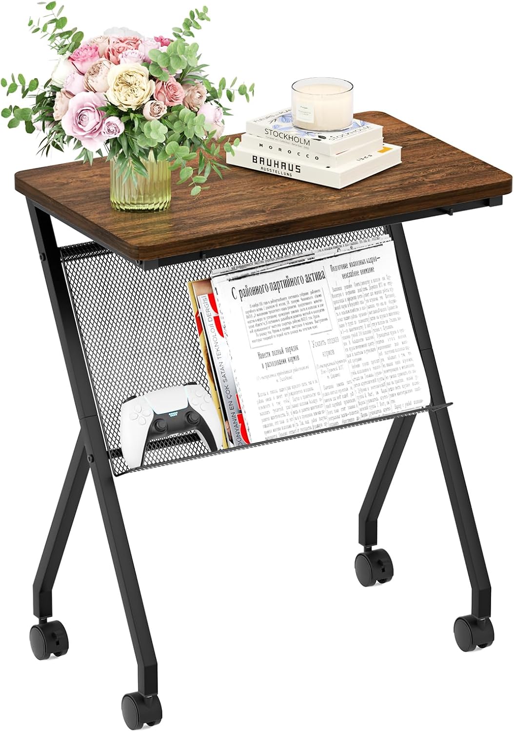 Amazon.com: SRIWATANA Side Table, End Table with Detachable Grid Panel ...