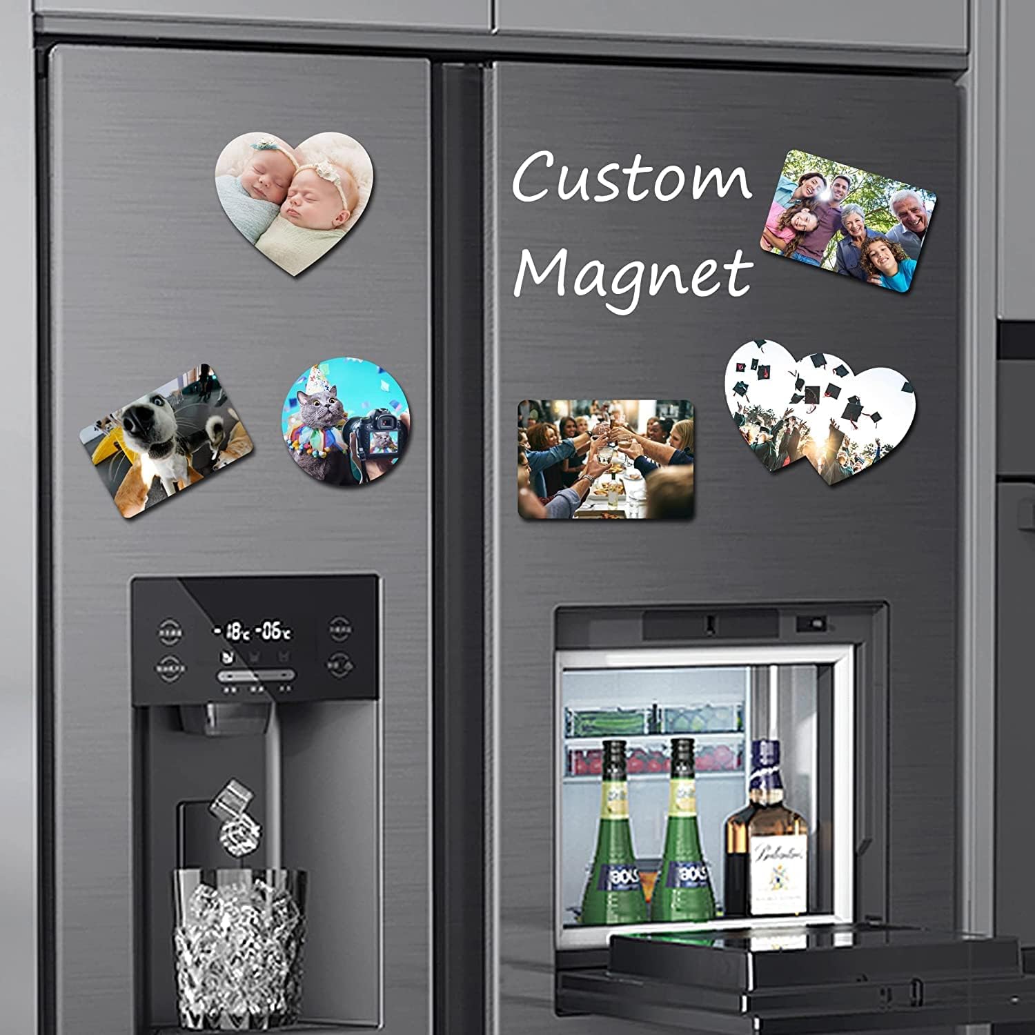Custom Magnet Add Your Photo Fridge Magnets Home Decoration Photo ...
