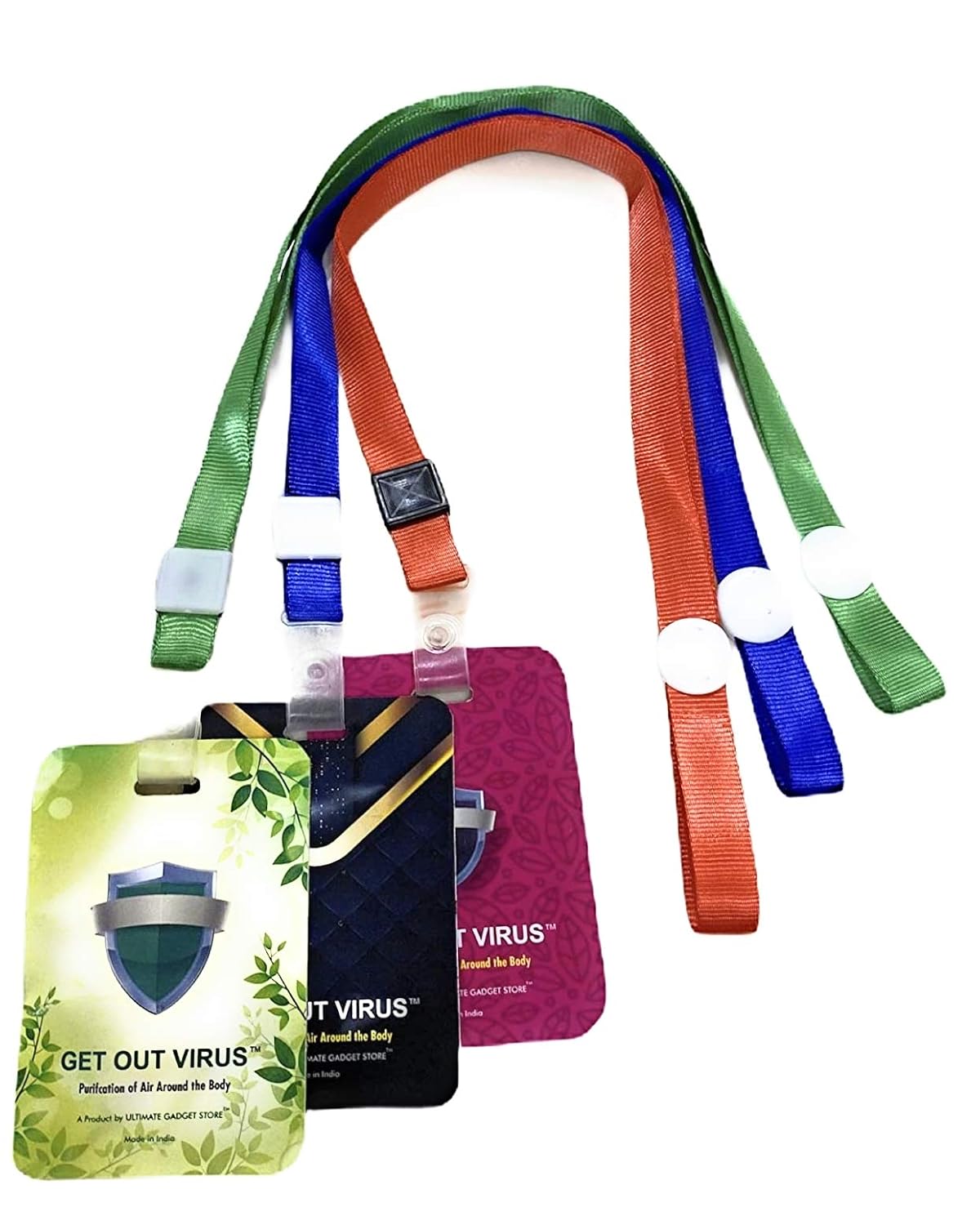 Buy VIRUS Disinfectant Card with Lanyard | 45 days Validity | Made in ...