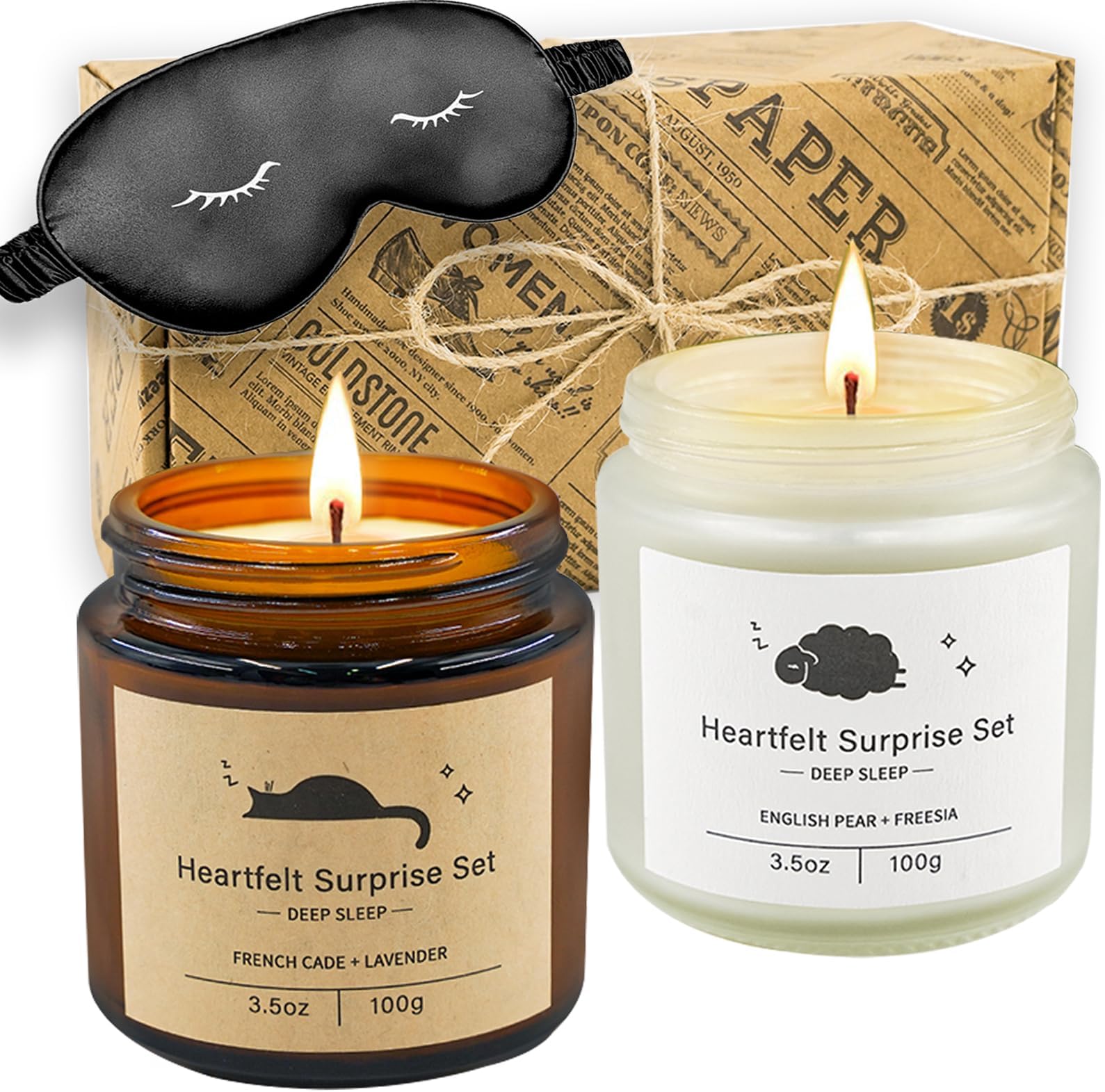 Sleep Candles Gifts for Women,Scented Candles Gift Set for Anxiety ...