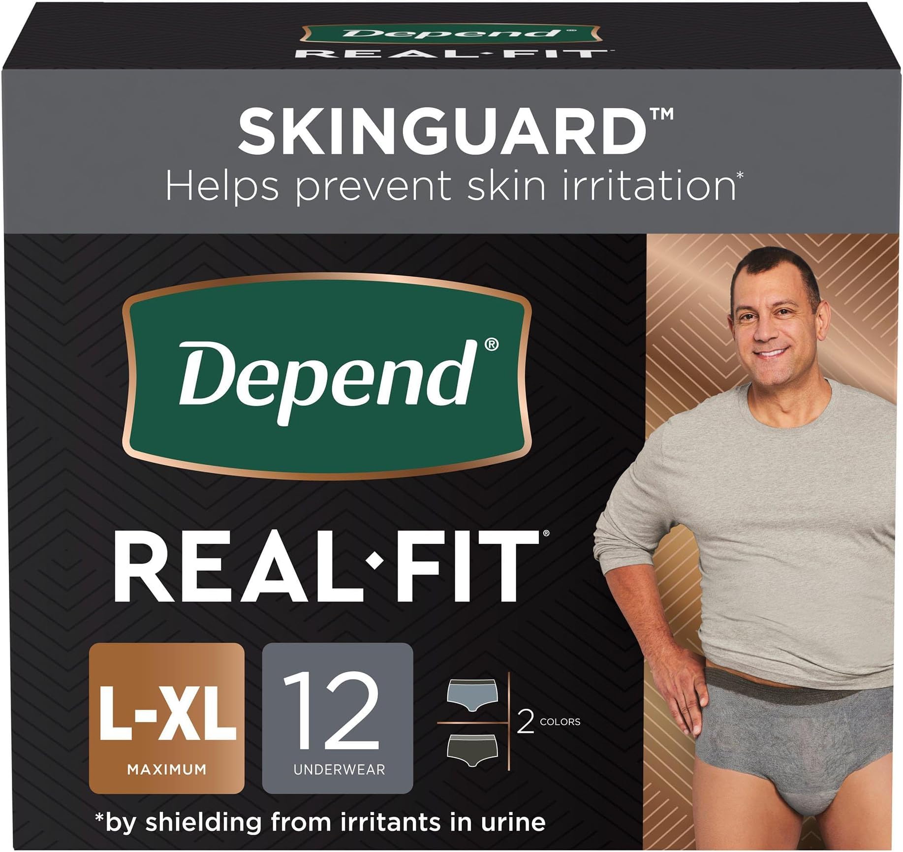 Amazon.com: Depend Fit-Flex Large Maximum Absorbency Underwear for Men ...