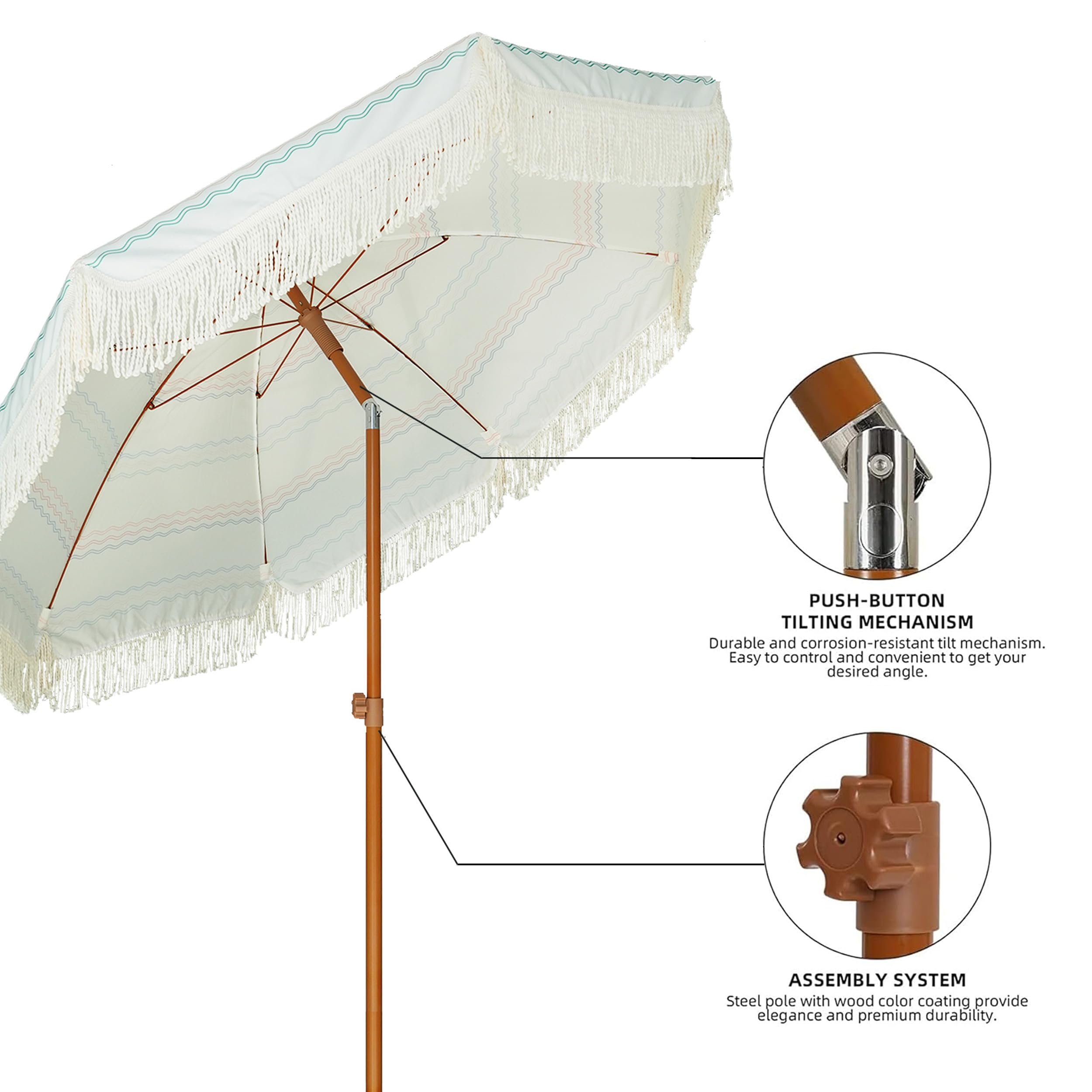 Snapklik.com : AMMSUN 7ft Patio Umbrella