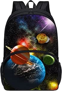 Amazon.com: Glomenade Planet Galaxy Backpacks for Girls Boys Back to ...